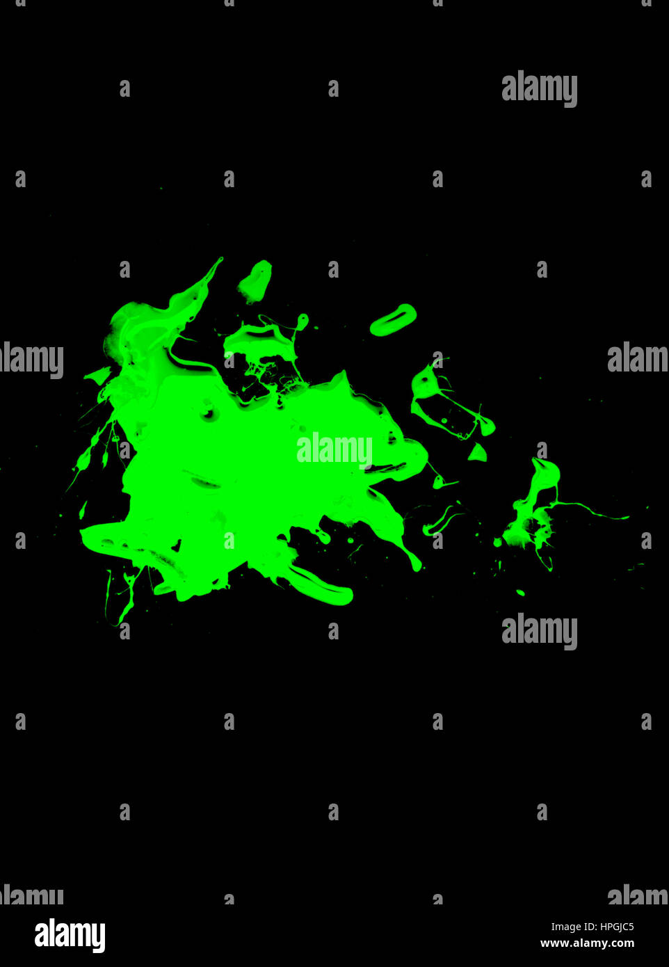 abstract, green blood on black background close up, illustration Stock ...