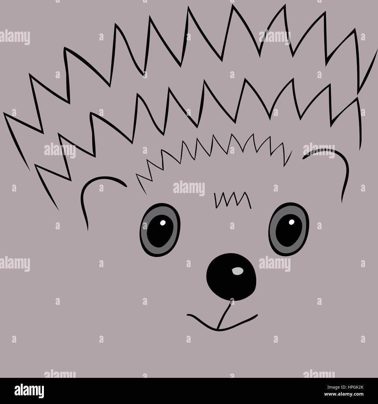 Cute face hedgehog little animal Stock Vector Image & Art - Alamy