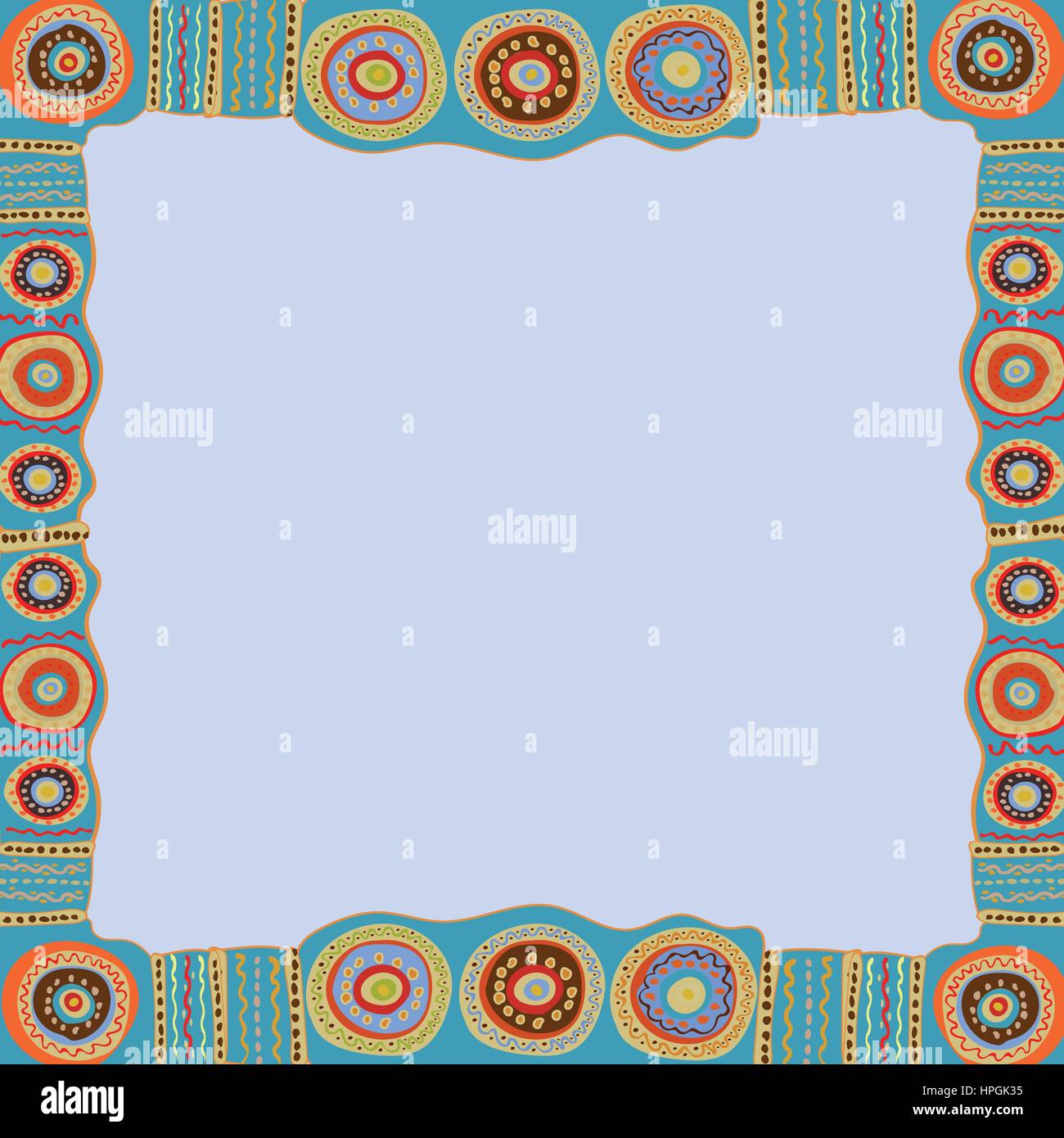 Ethnic hand painted square frame Stock Vector Image & Art - Alamy