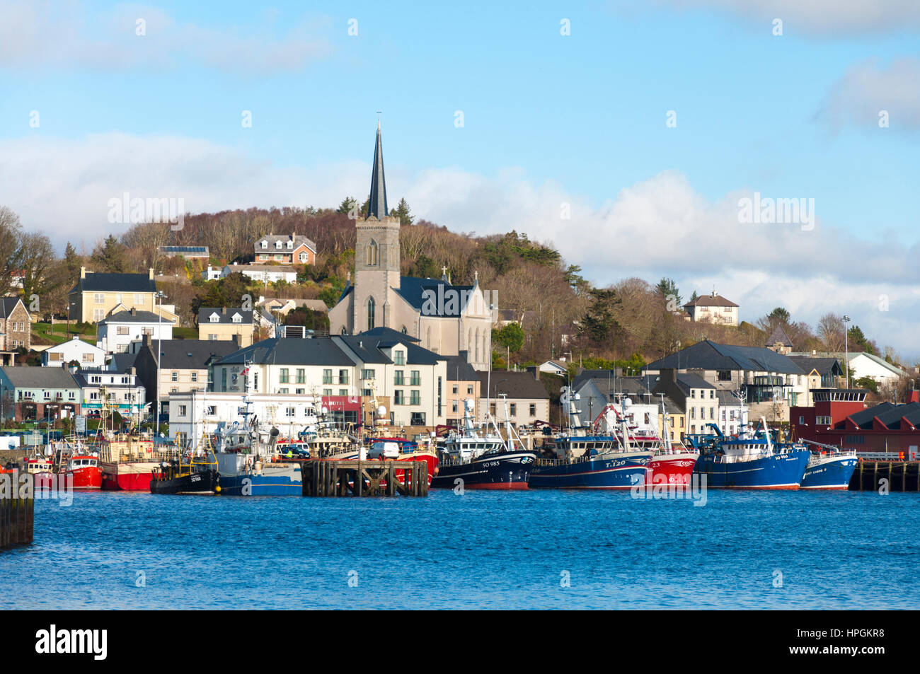 Killybegs fishing port harbour and boats, County Donegal, Ireland Stock ...