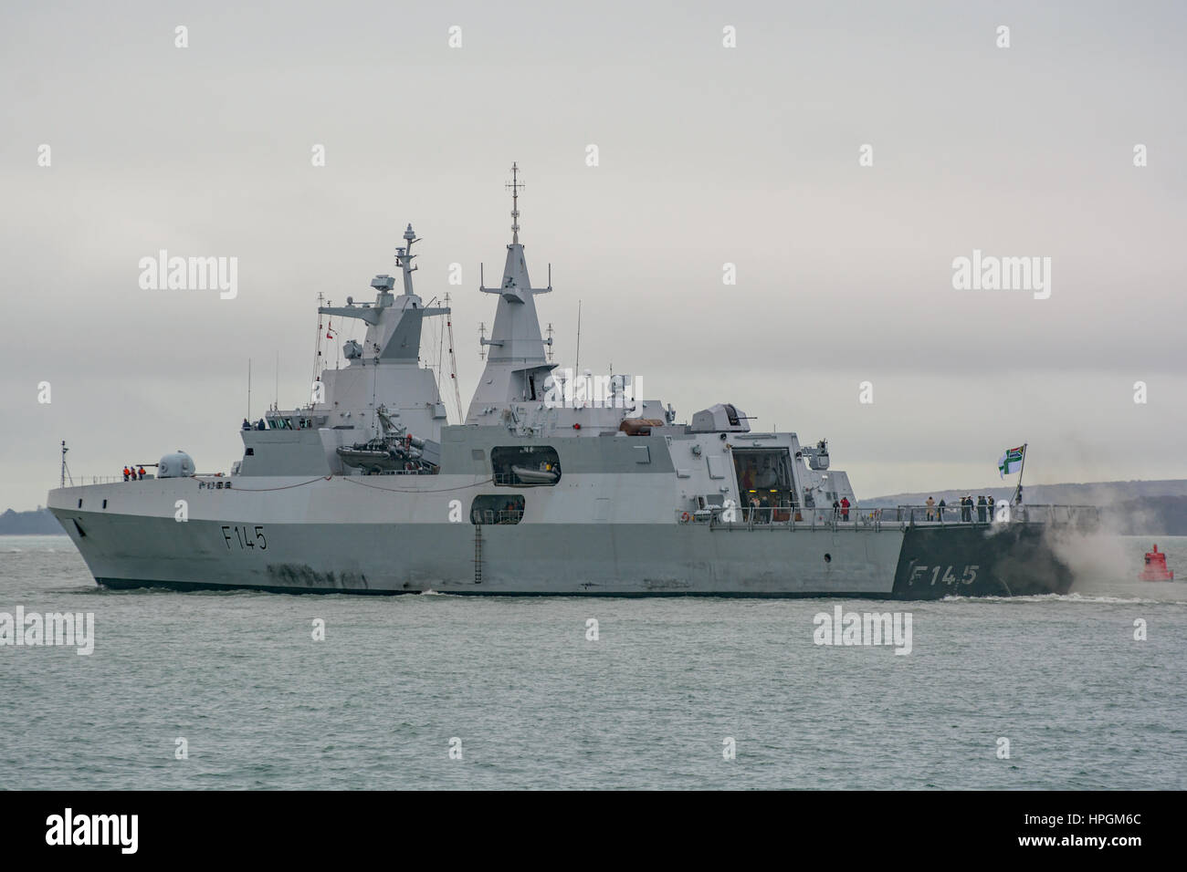 SAS Amatola (F145) commemorating the sinking of the WW1 troop ship, SS ...