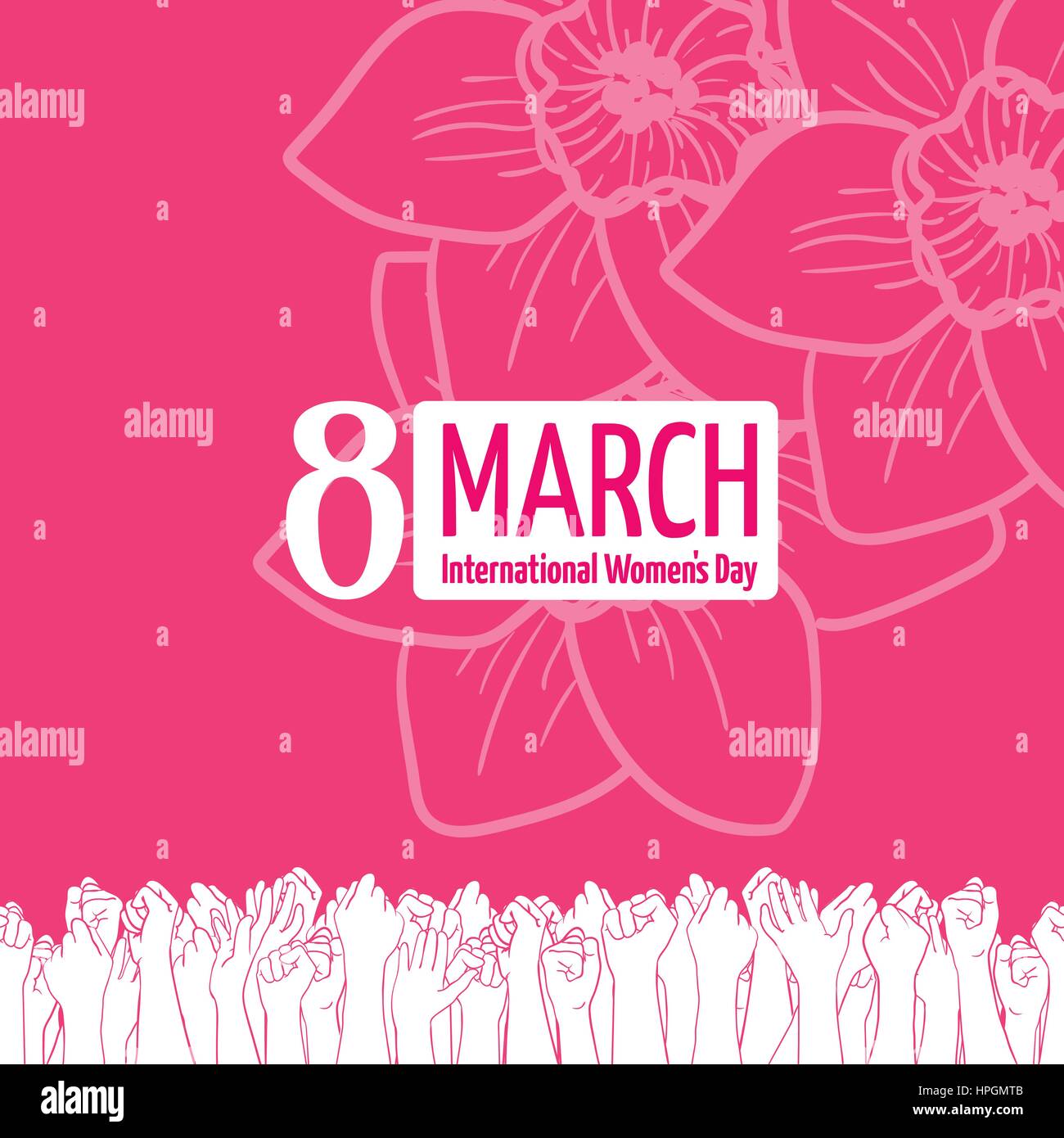 March 8 card or banner template. Historically, International Womens Day ...