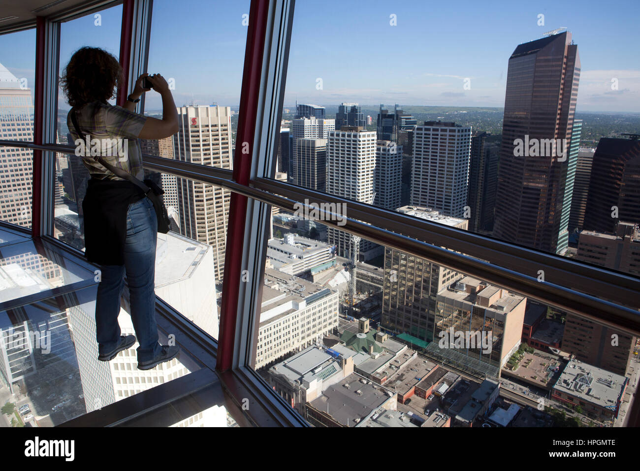 Calgary tower glass floor hi-res stock photography and images - Alamy