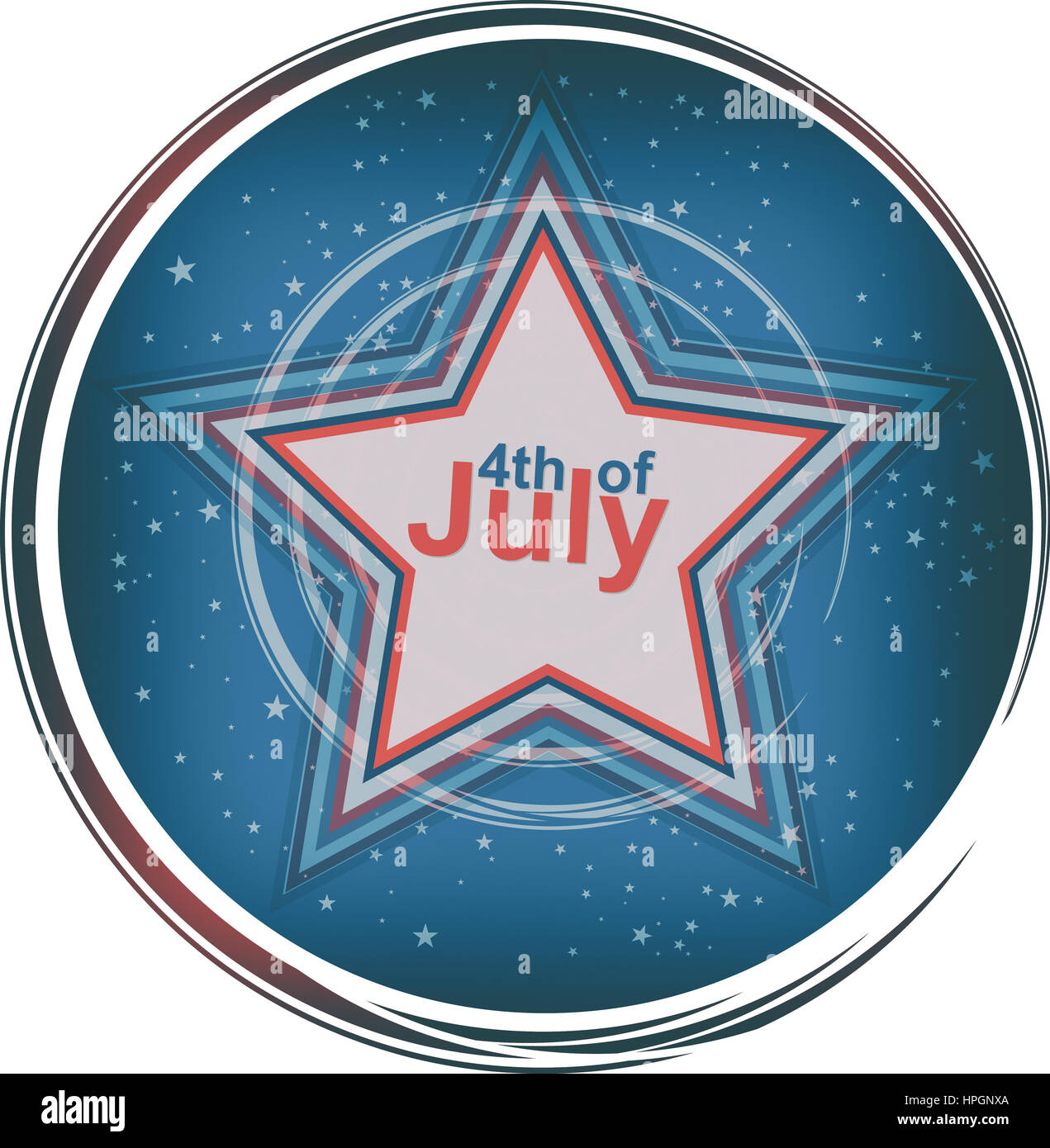 4th of July sign. illustration isolated on white background Stock Photo ...