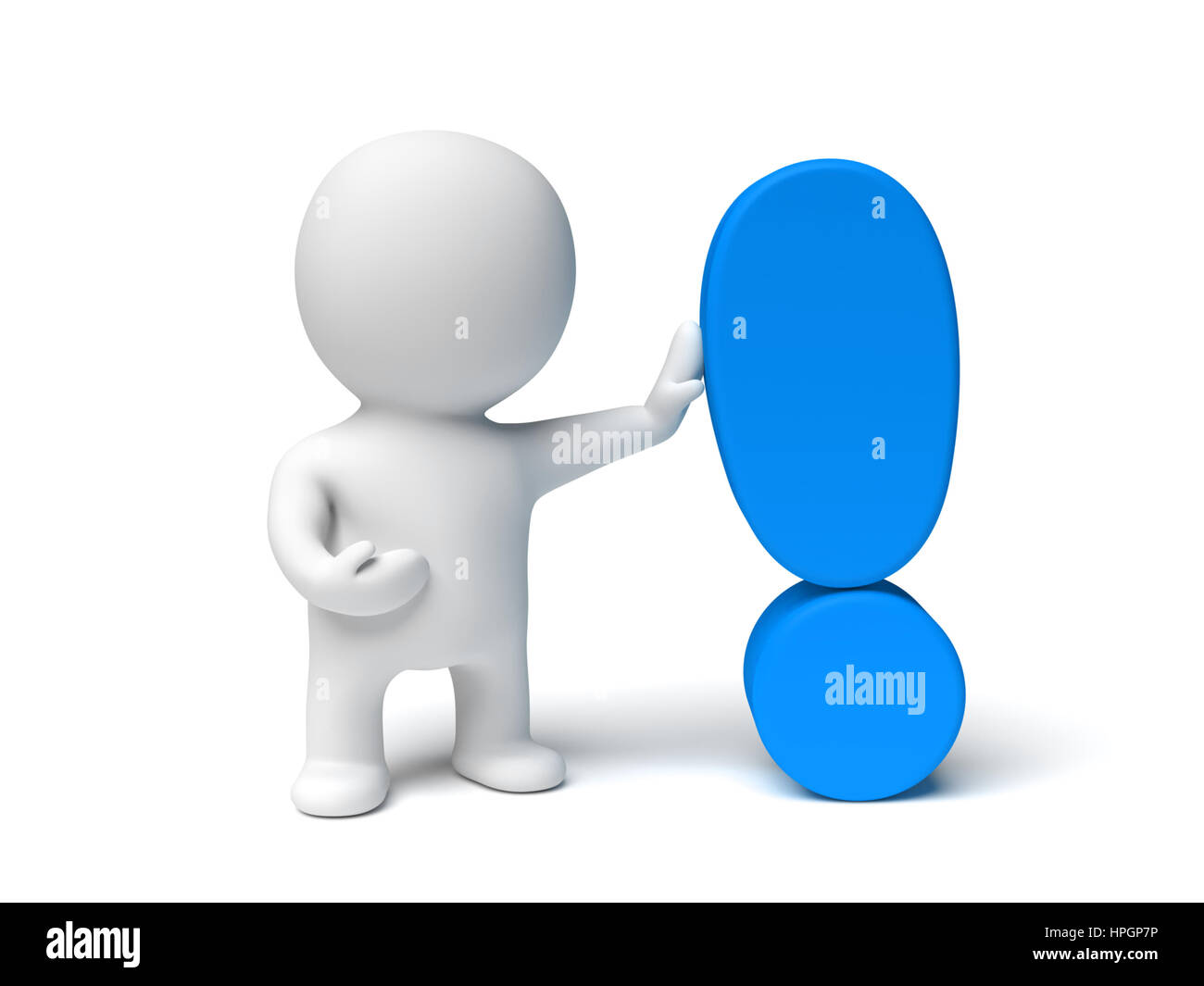 Cartoon exclamation mark character isolated hi-res stock photography ...