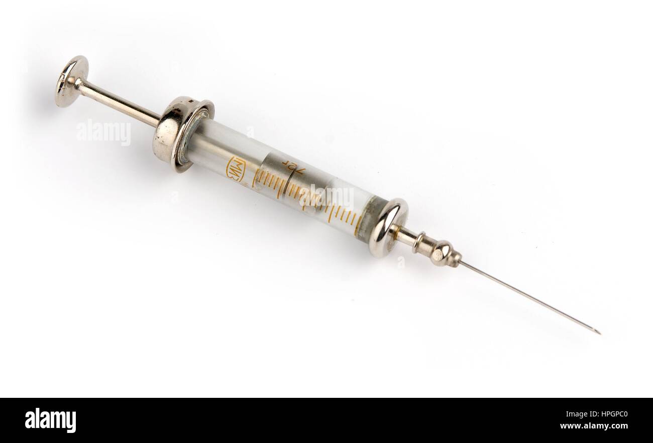 retro glass syringe Stock Photo - Alamy