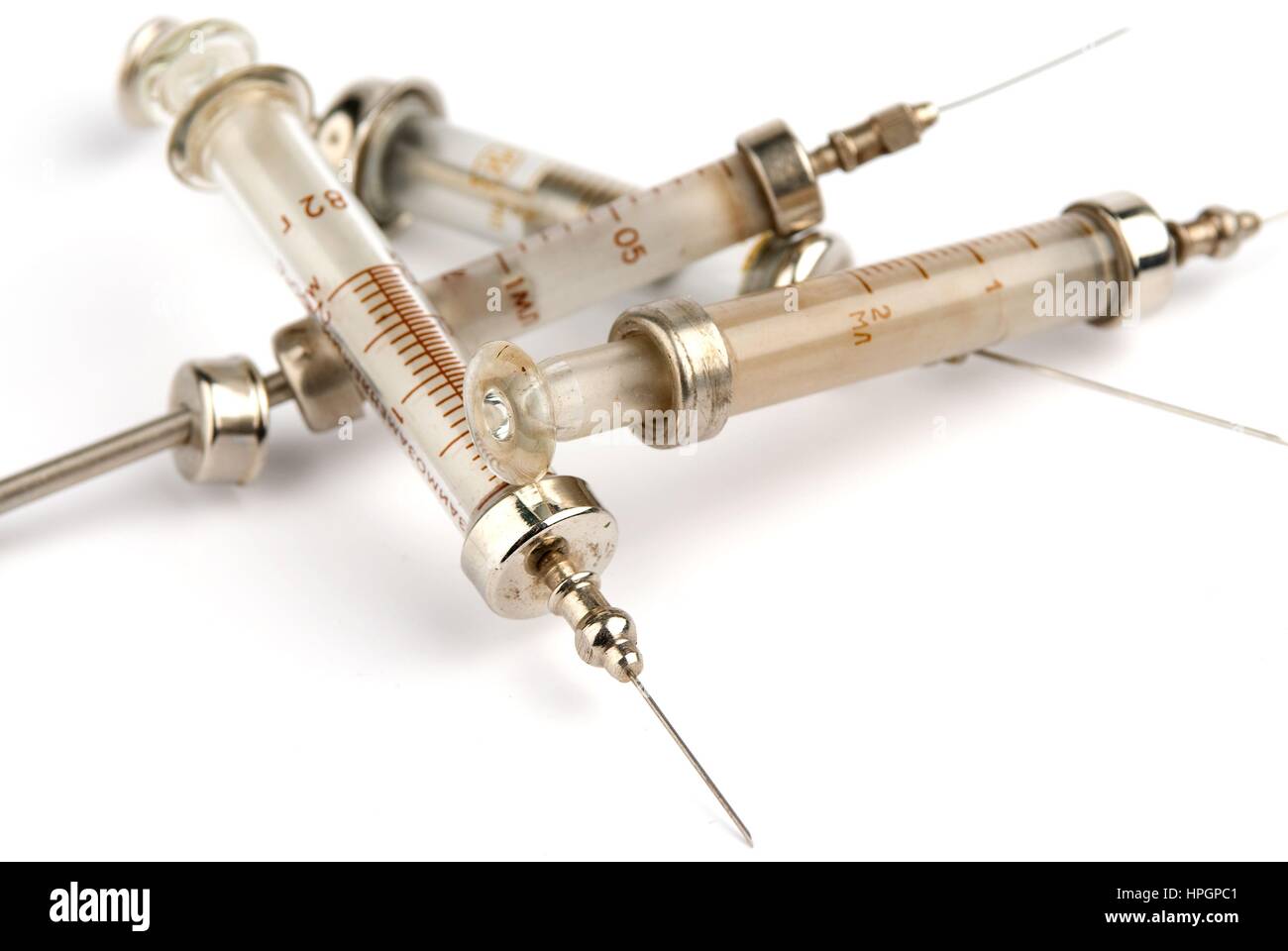 retro glass syringe Stock Photo - Alamy