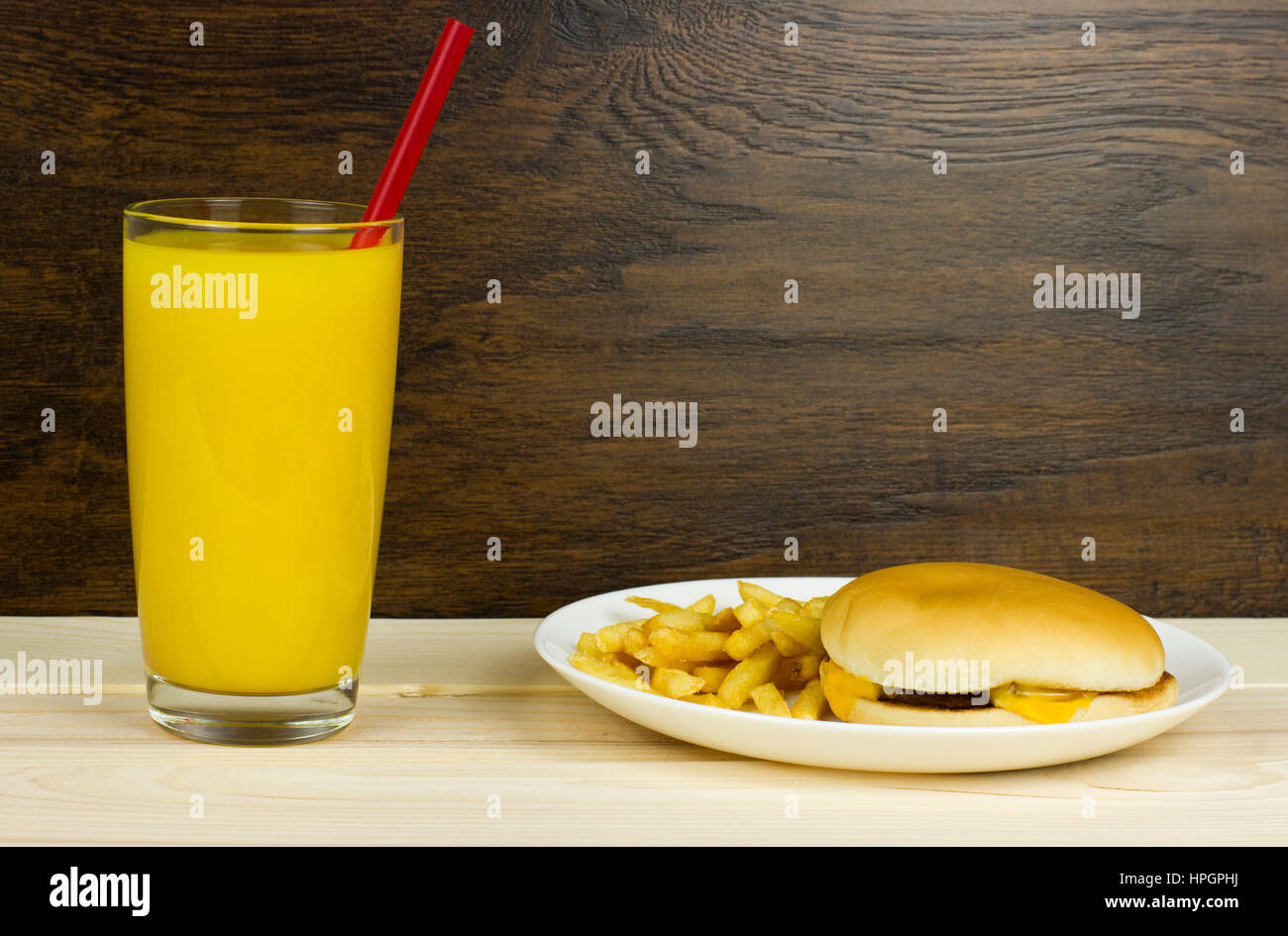 cheeseburger orange juice healthy food junk food fast food food cheese ...