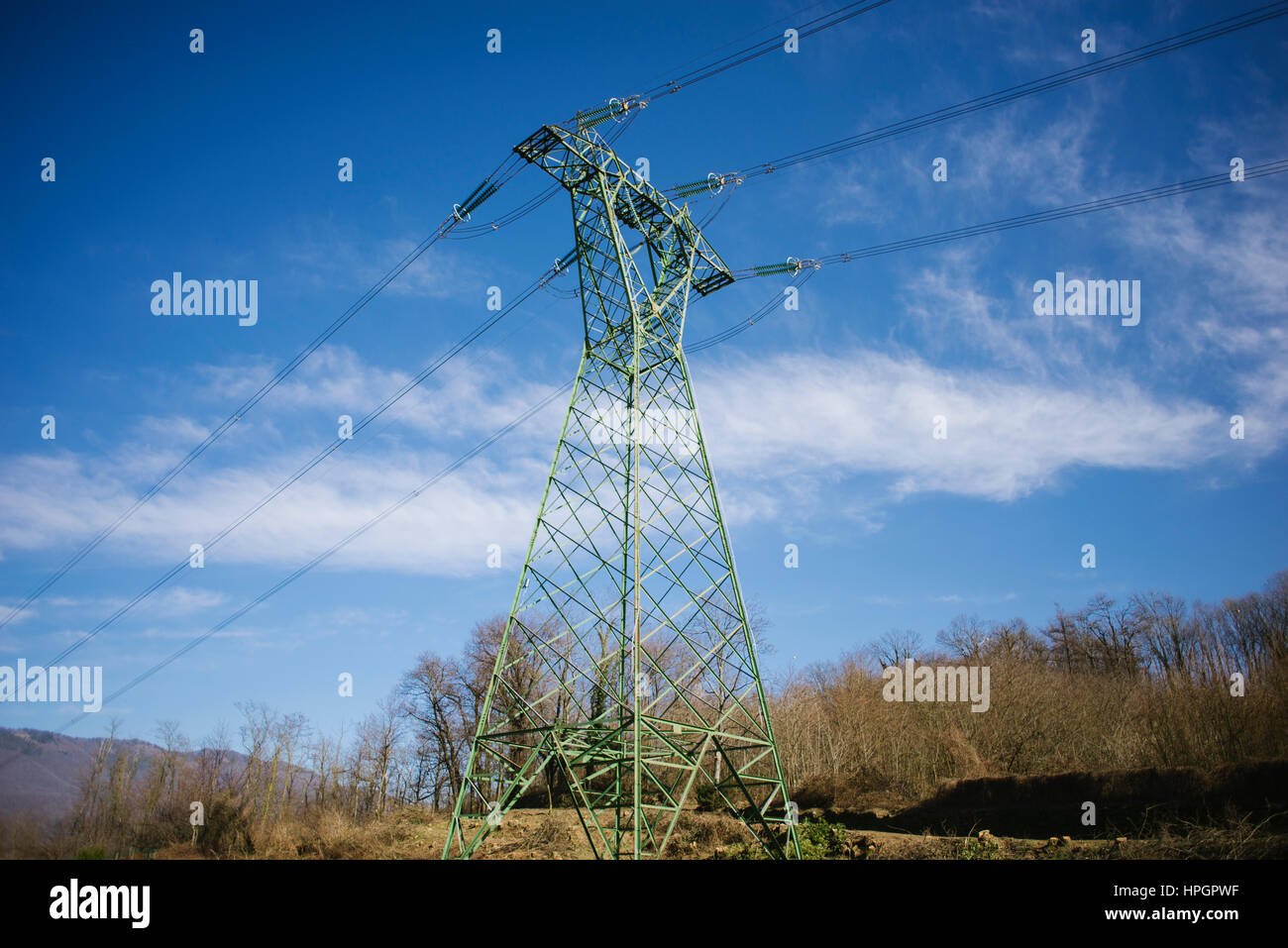 High voltage pylon Stock Photo - Alamy