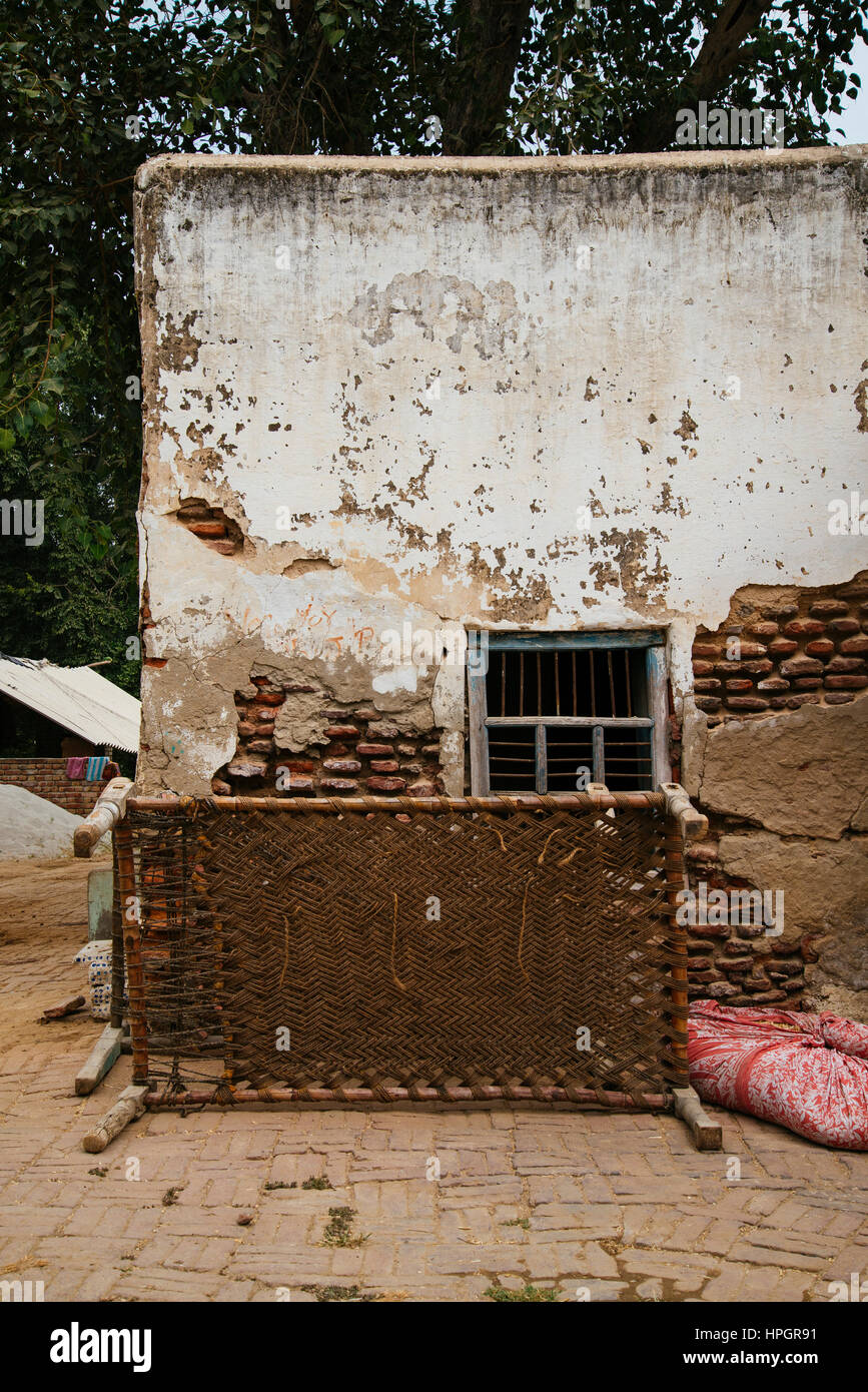 Village house with rustic bed, Vrindavan, India Stock Photo - Alamy