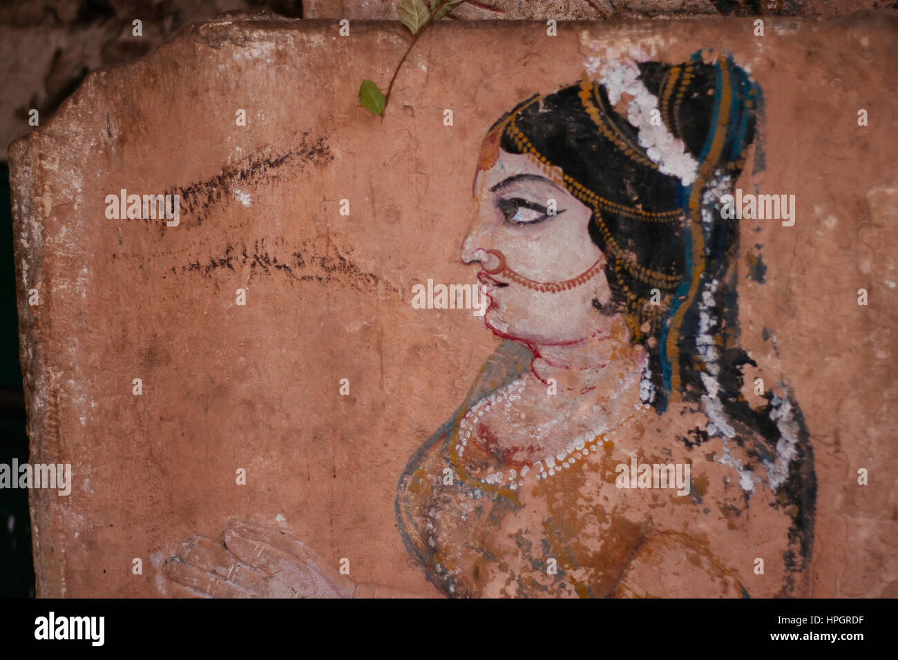 Wall painting in Vrindavan, India Stock Photo - Alamy