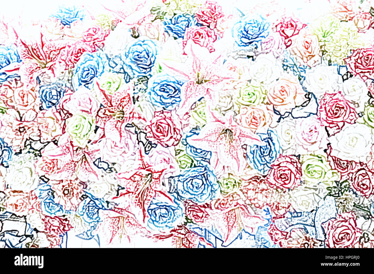 abstract rose background from water color Stock Photo - Alamy