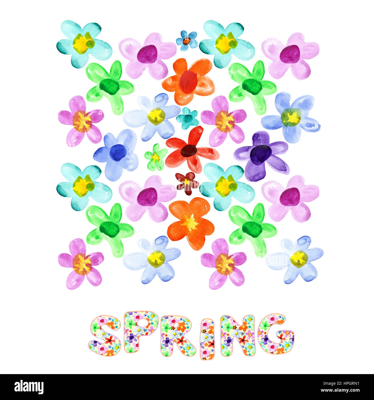 Spring watercolor hi-res stock photography and images - Alamy