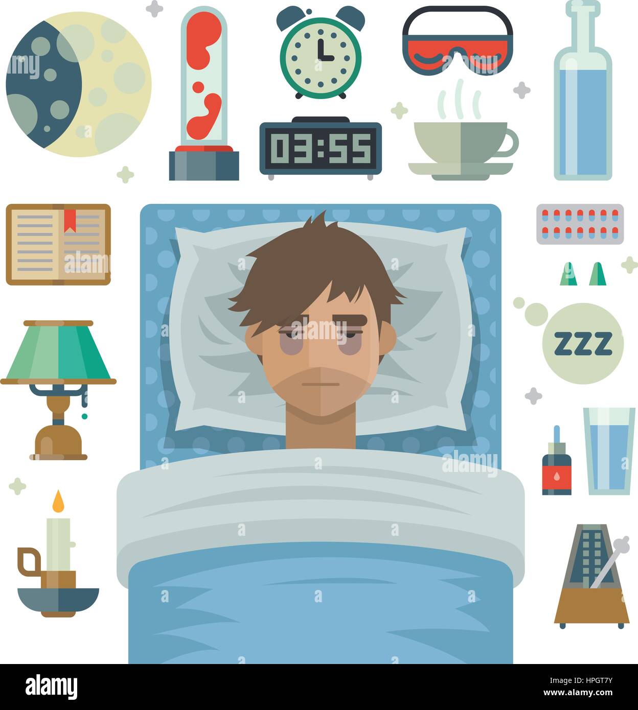 Book on bed Stock Vector Images - Alamy