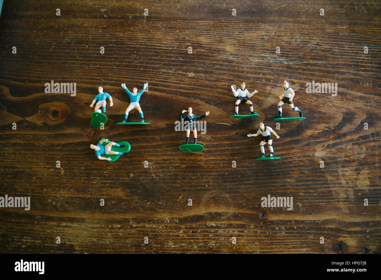 statuettes of plastic footballers Stock Photo - Alamy