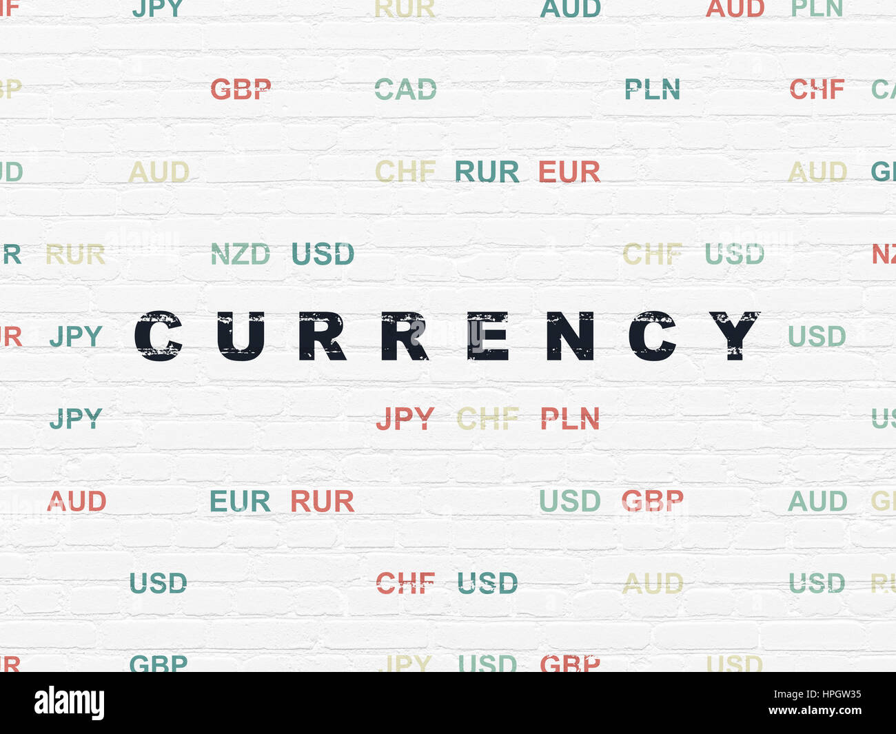 Banking concept: Currency on wall background Stock Photo - Alamy