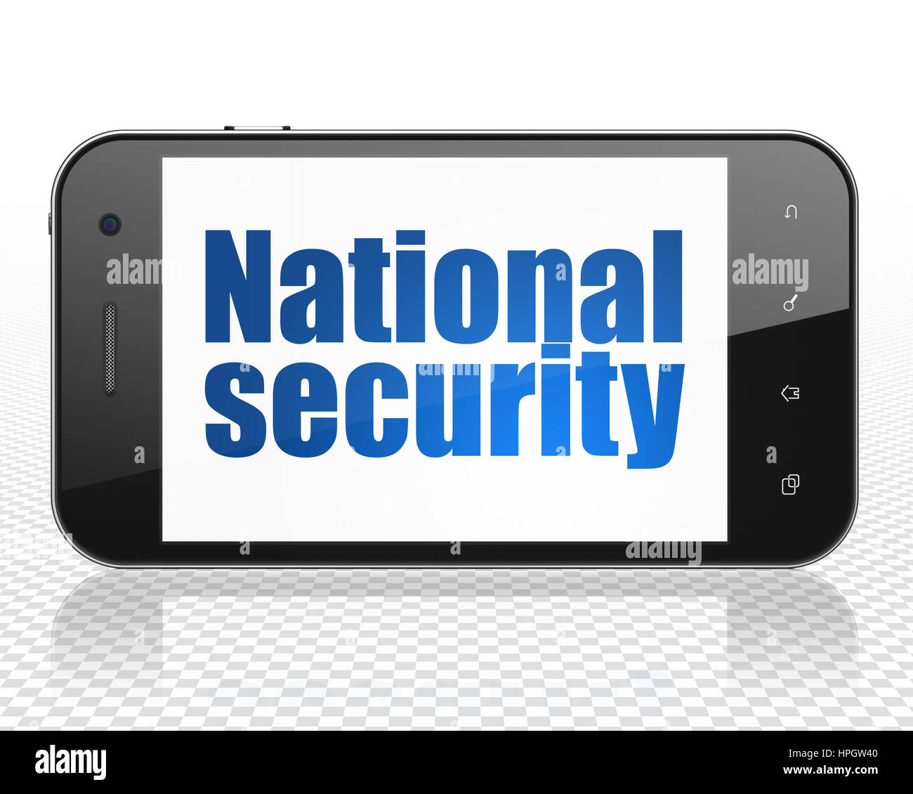 Safety concept: Smartphone with National Security on display Stock ...