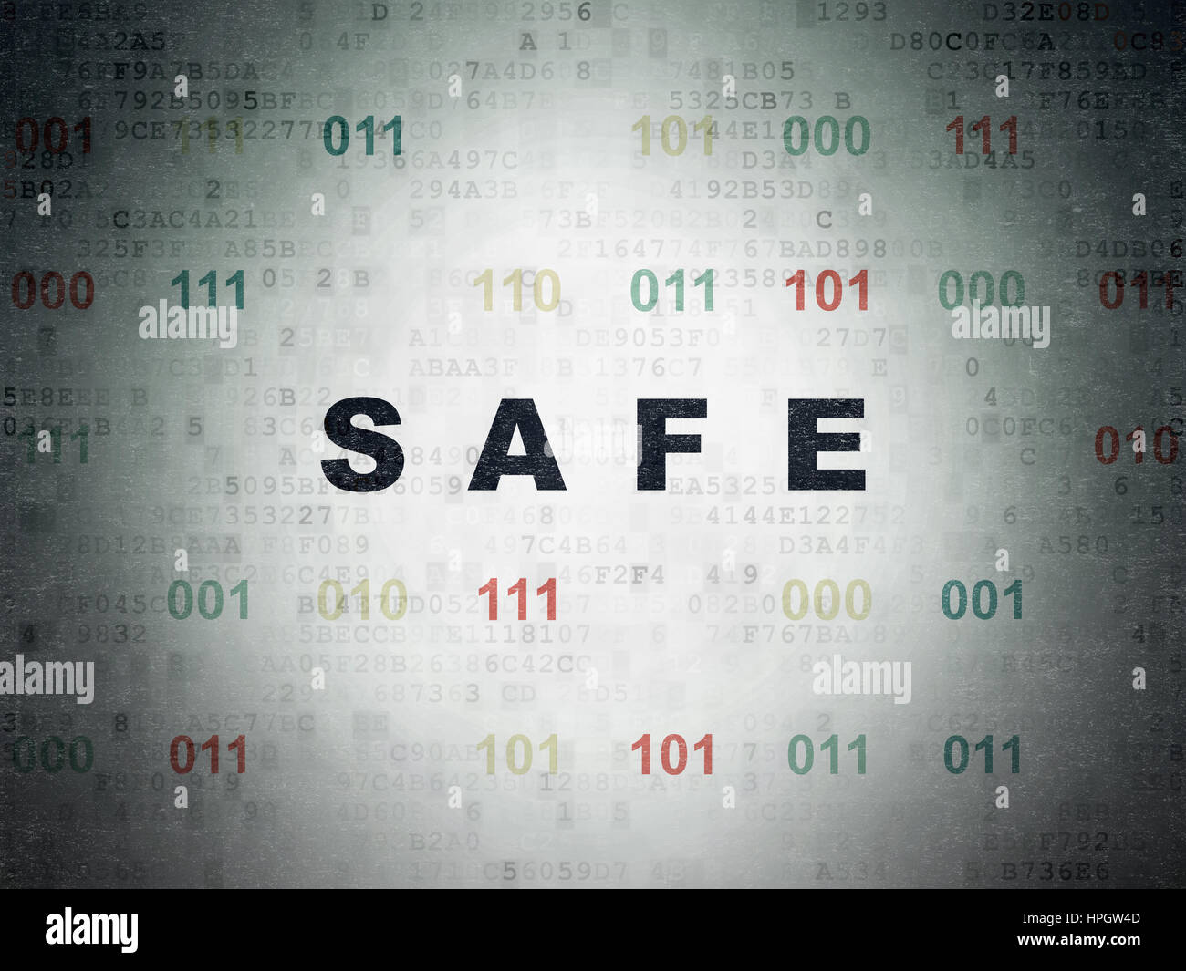 Safety concept: Safe on Digital Data Paper background Stock Photo - Alamy