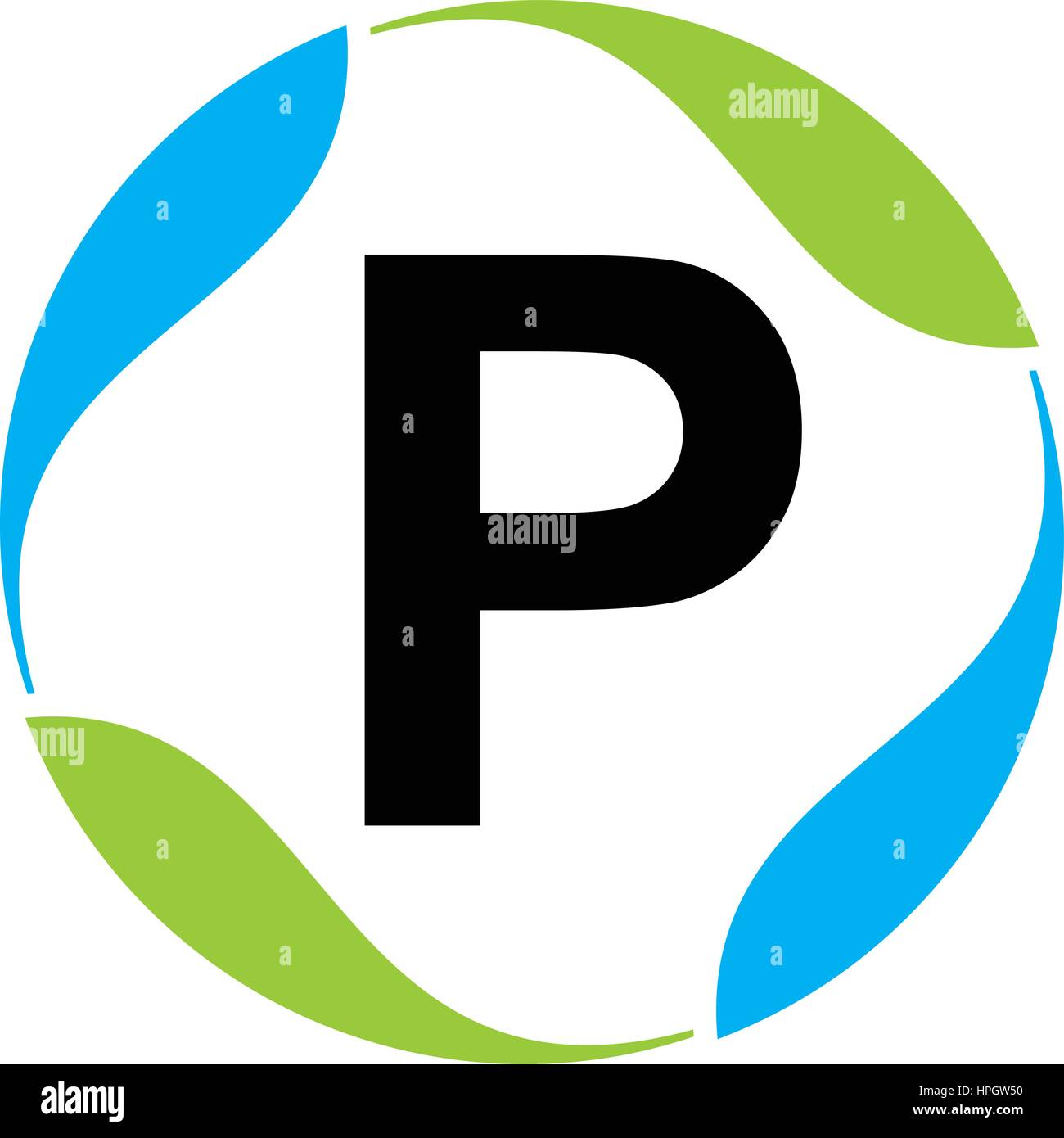 Green Project Solution Letter P Stock Vector Image & Art - Alamy