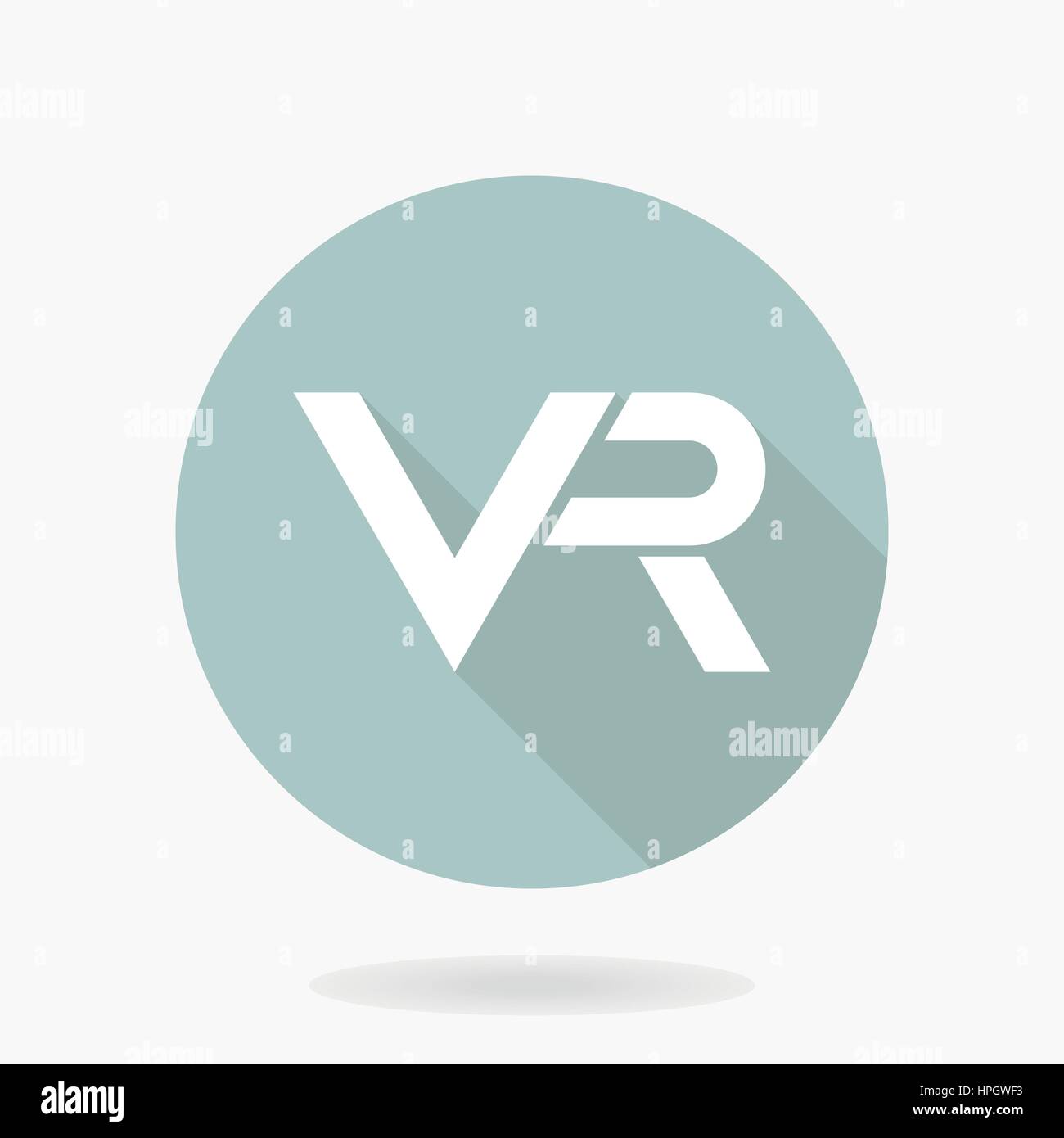 Fine Vector Flat Icon With VR Logo Stock Vector Image & Art - Alamy