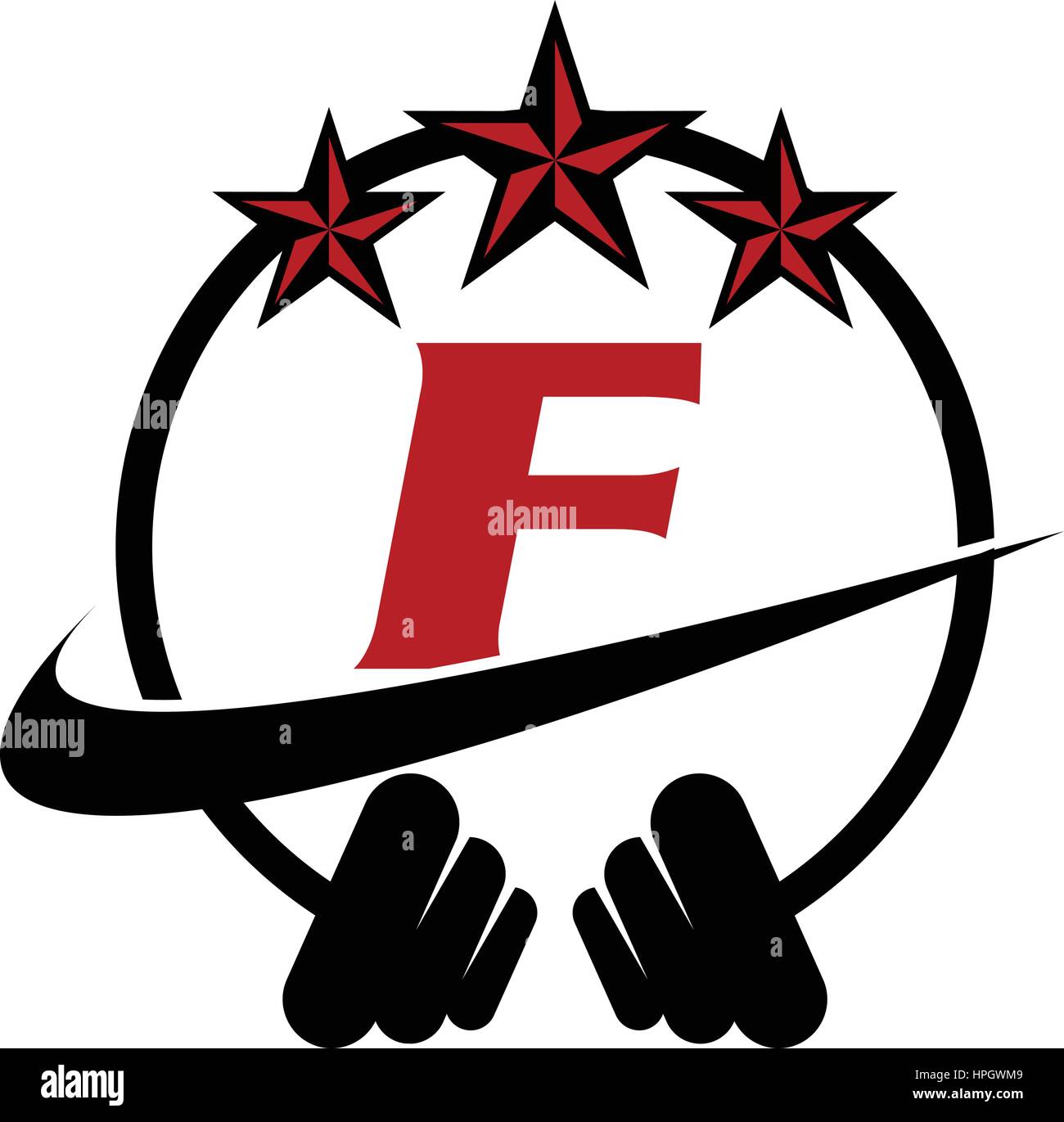 Fitness Stars Letter F Stock Vector Image & Art - Alamy