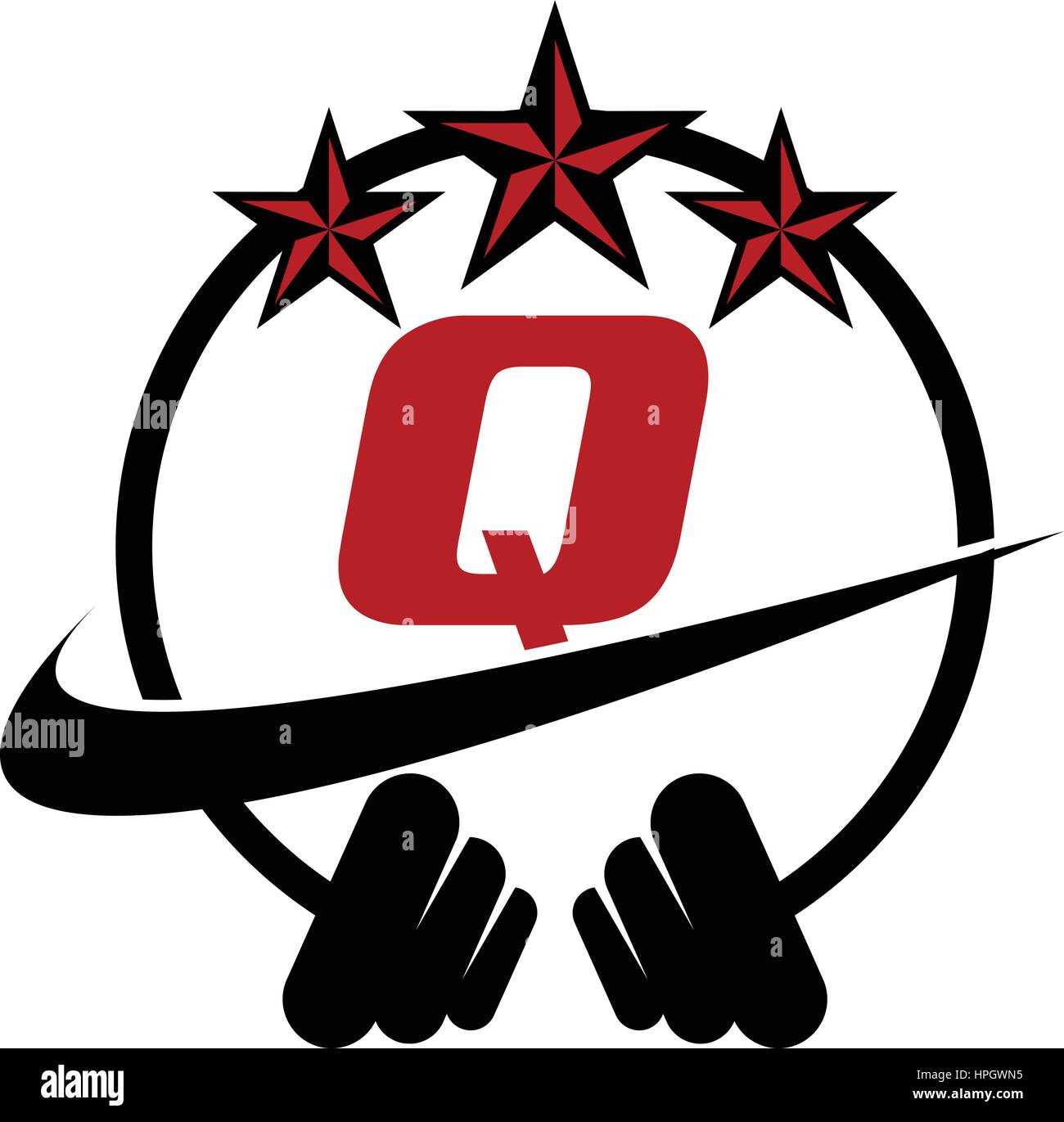 Fitness Stars Letter Q Stock Vector Image & Art - Alamy