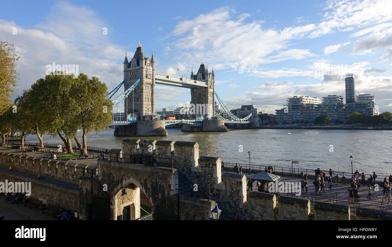 Tower Bridge over the rive Thames in London, England Stock Photo - Alamy