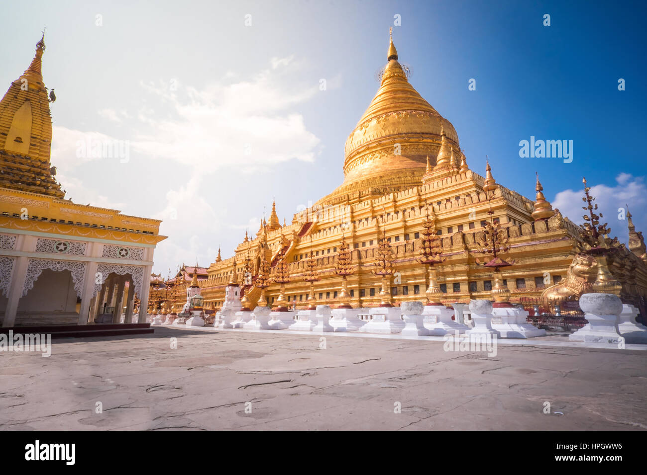 Shwezigon Pagoda in Myanmar Stock Photo - Alamy