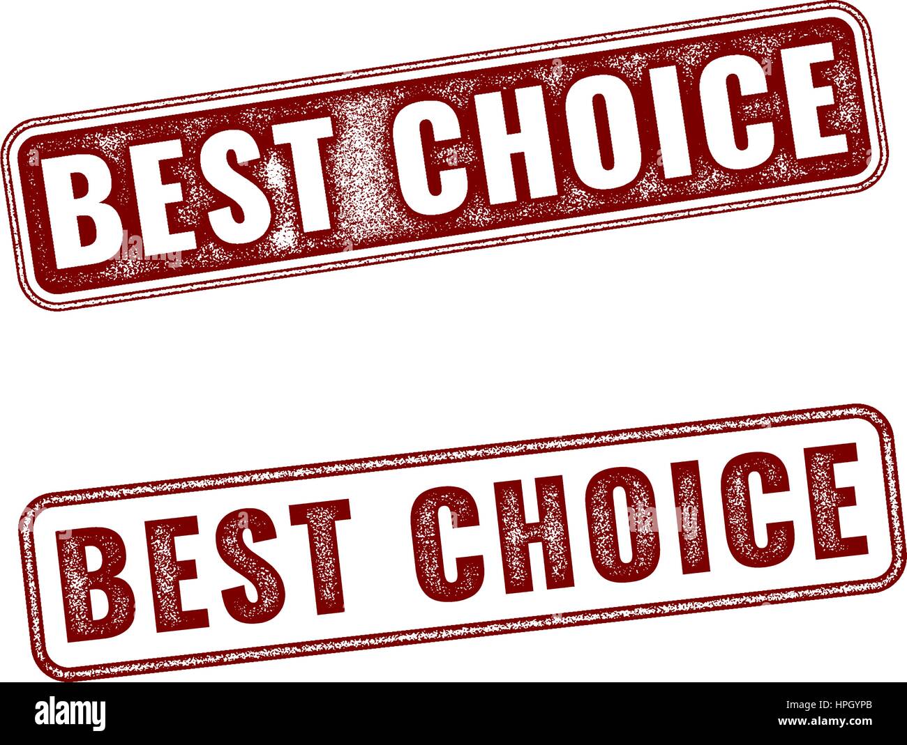 Set of realistic vector Best Choice grunge rubber stamps isolated on ...