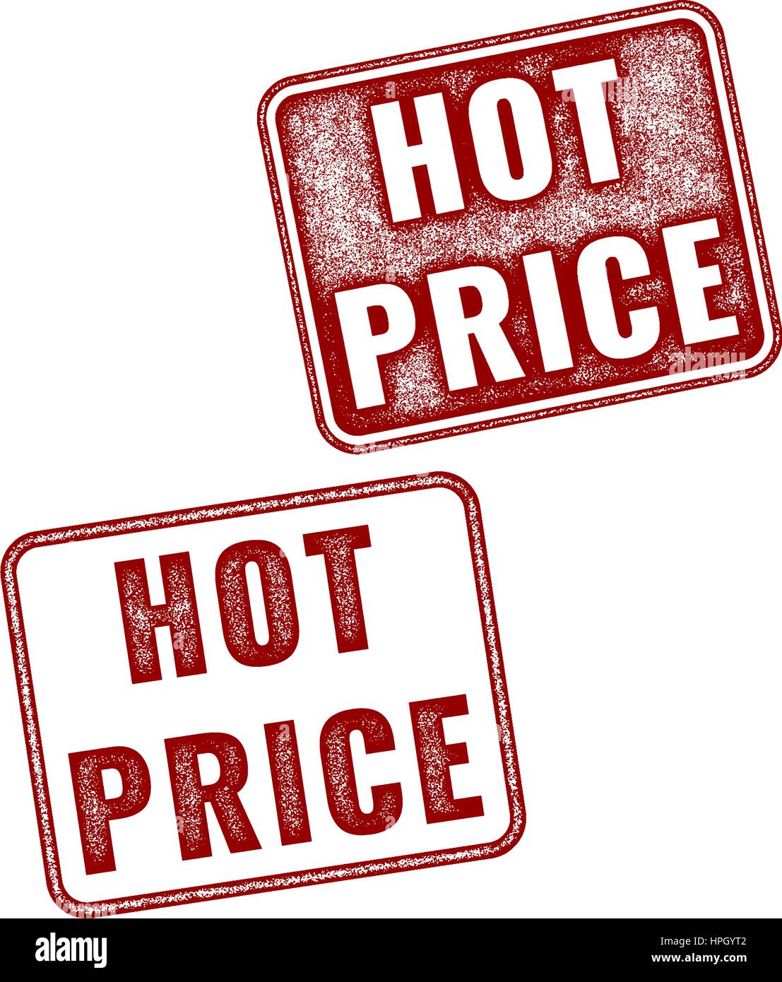 Hot Price vector grunge textured red rubber stamp isolated on white ...