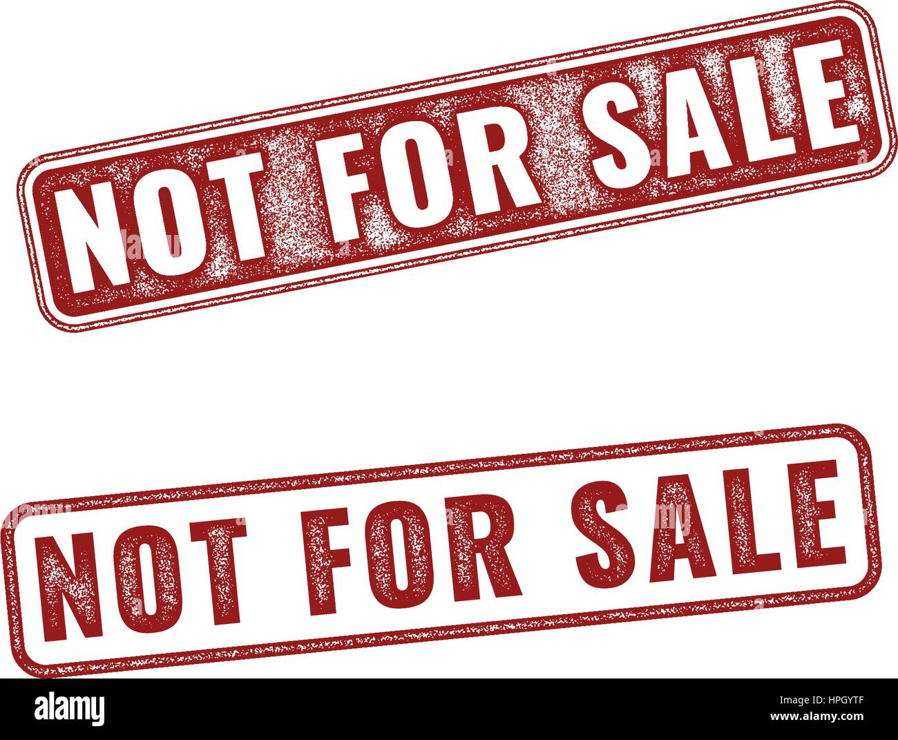 Two realistic vector Not For Sale grunge rubber stamps isolated on ...