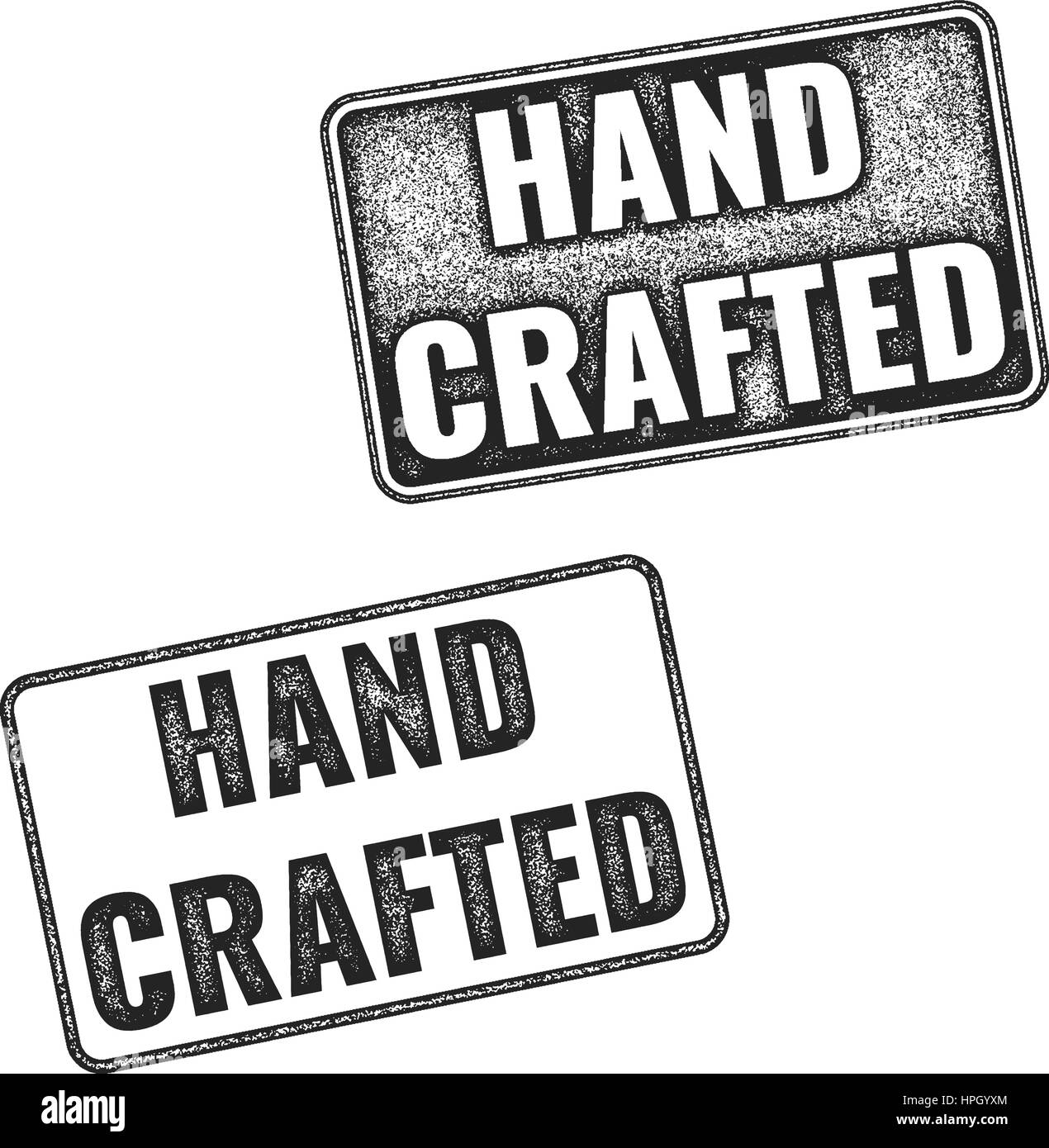 Hand crafted stamp Stock Vector Images - Alamy
