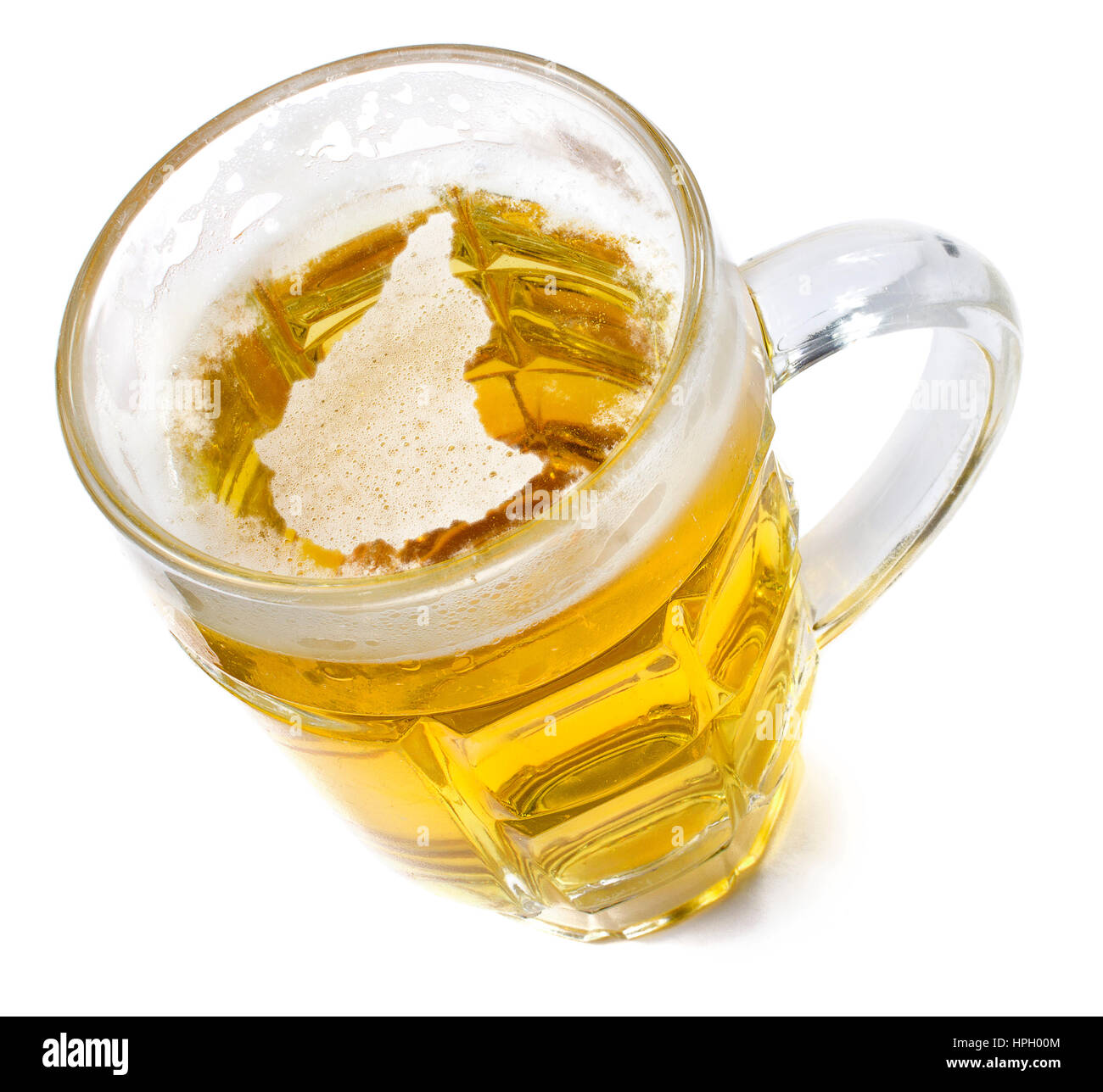 Beer head in the shaped of Ethiopia and a beer.(series Stock Photo - Alamy