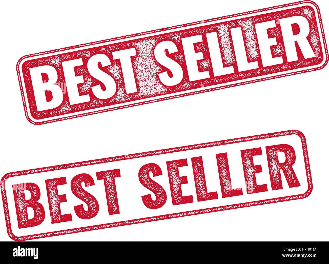 Set of realistic textured vector Best-Seller grunge rubber stamps ...