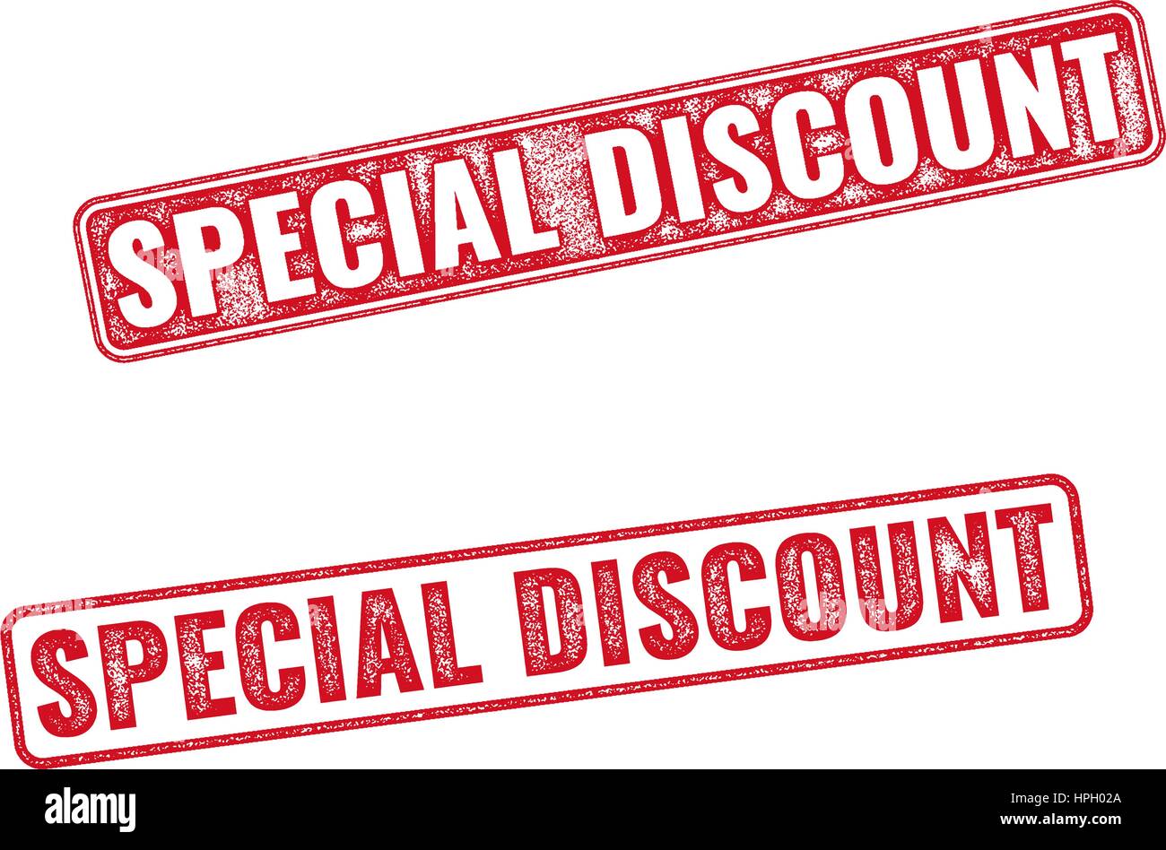 Two textured stamps Special Discount. Vector realistic Special Discount ...
