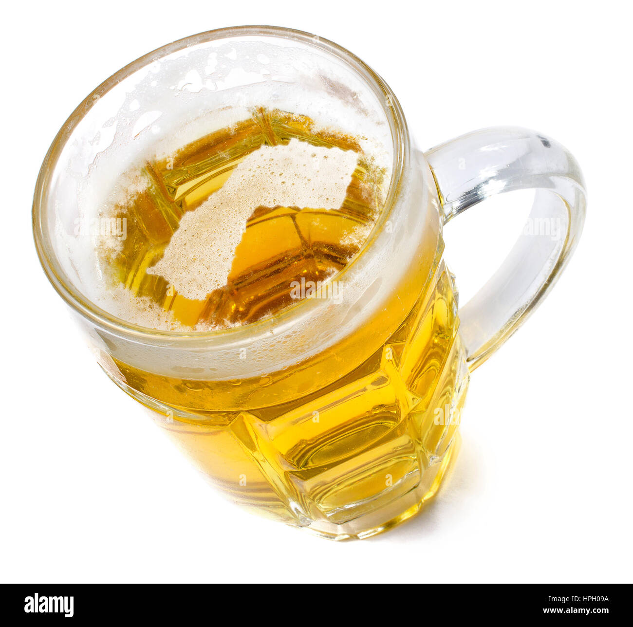 Beer head in the shaped of Western Sahara and a beer.(series Stock ...