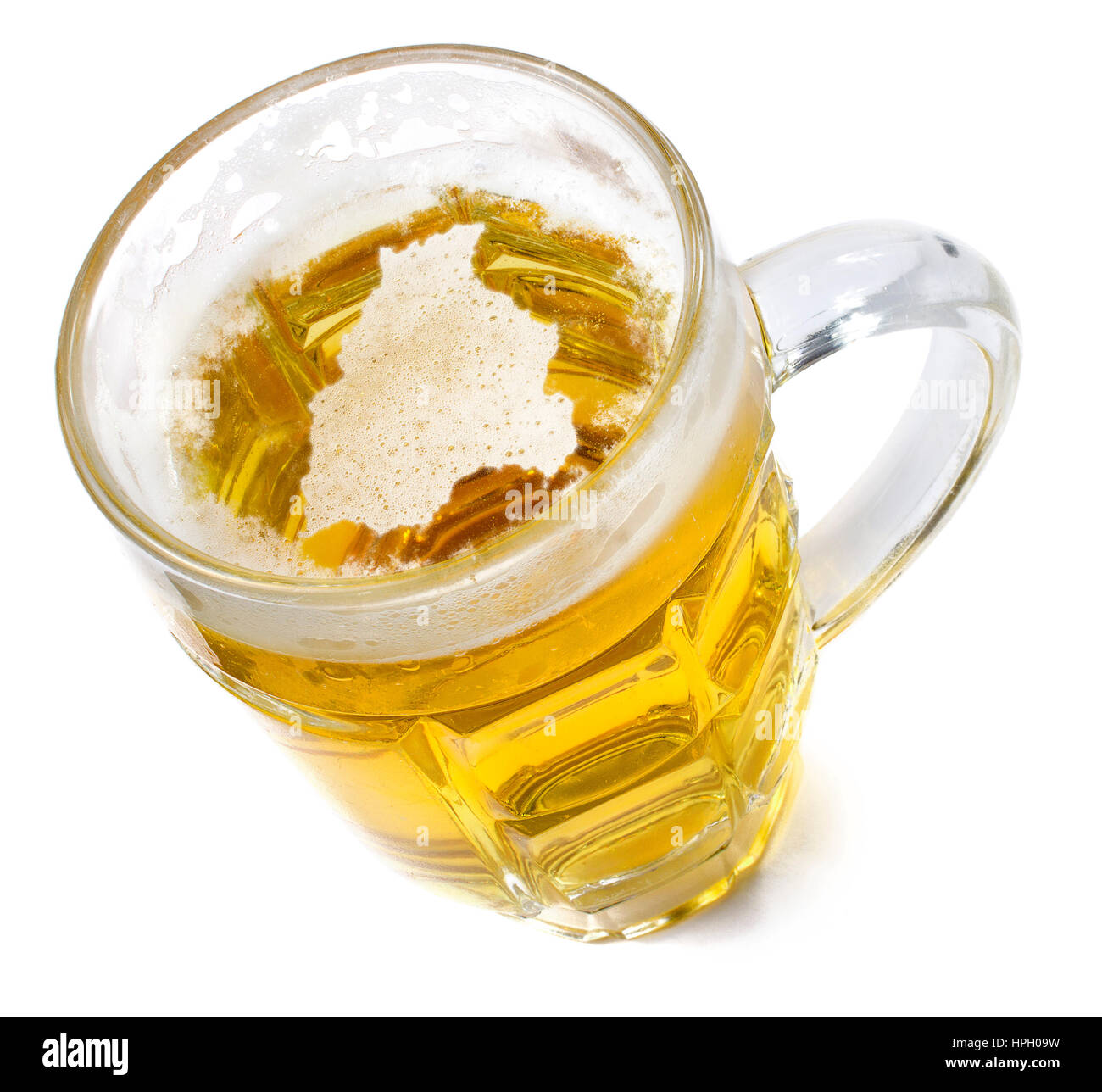 Beer head in the shaped of Bolivia and a beer.(series Stock Photo - Alamy