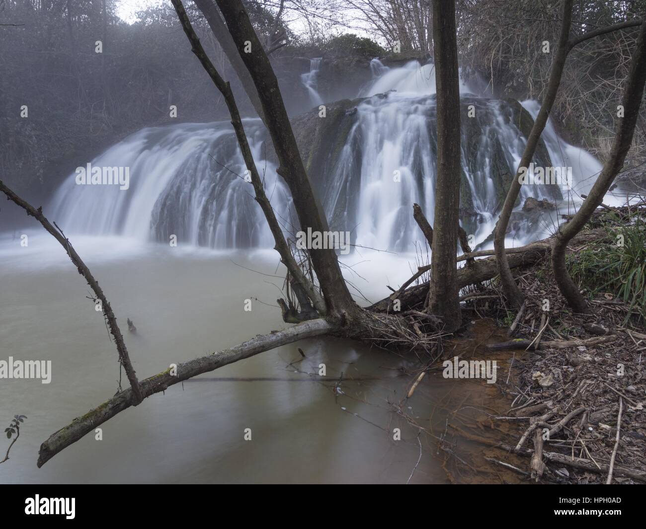 Waterfall in a river gorge (Italy, Europe Stock Photo - Alamy
