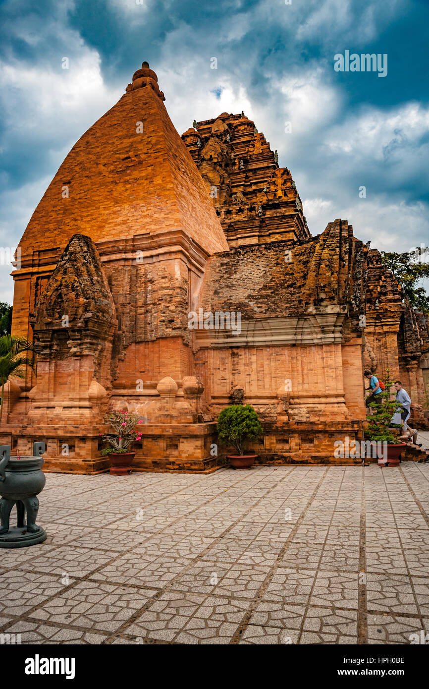The towers of Po Nagar near Nha Trang in Vietnam. Towers were built by ...