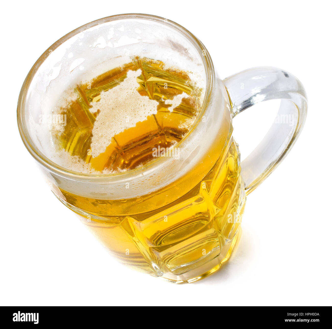 Beer head in the shaped of India and a beer.(series Stock Photo - Alamy