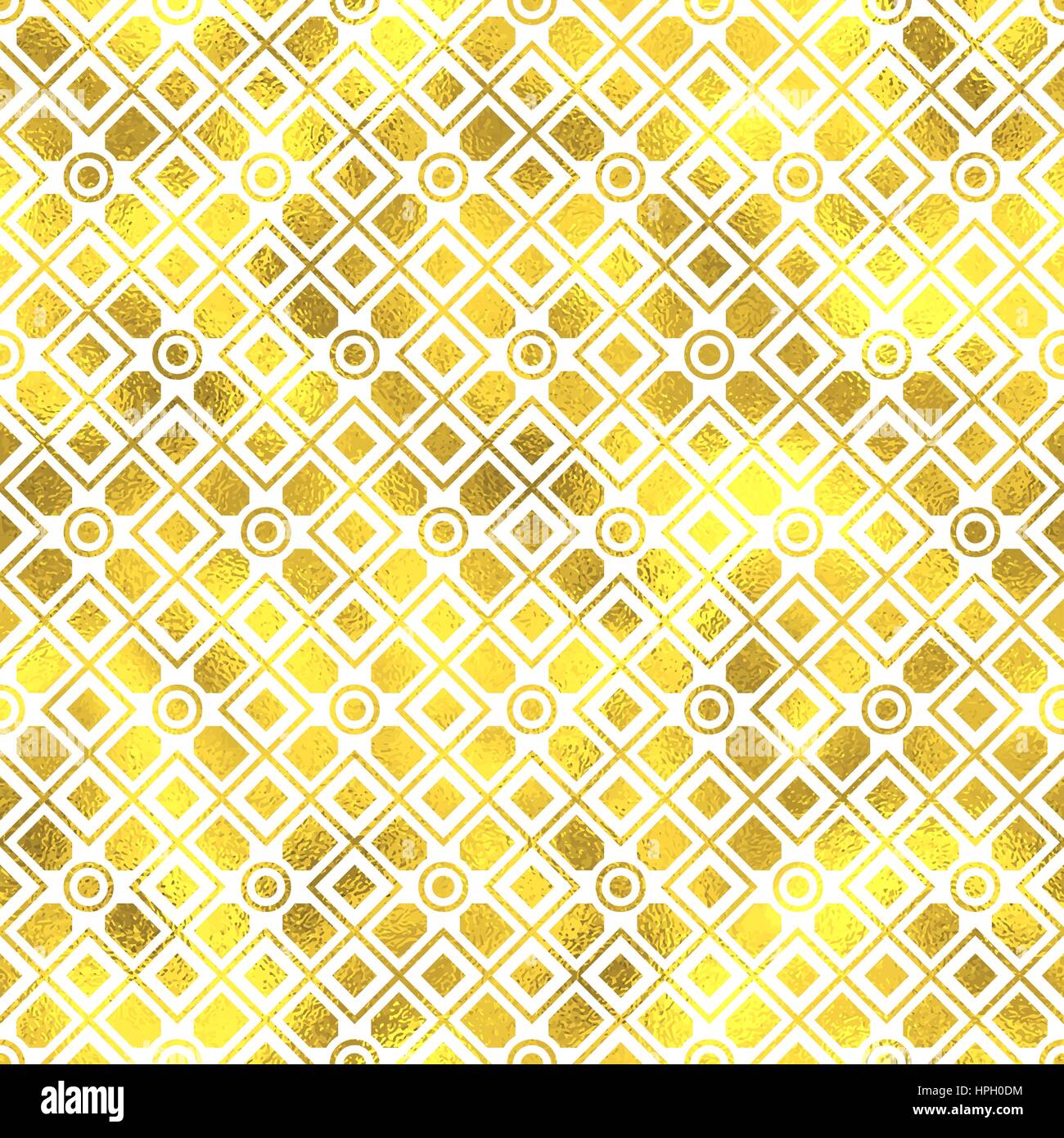 Vector seamless geometric textured golden pattern background Stock ...