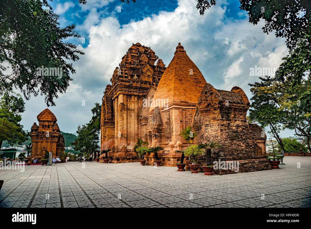 The towers of Po Nagar near Nha Trang in Vietnam. Towers were built by ...