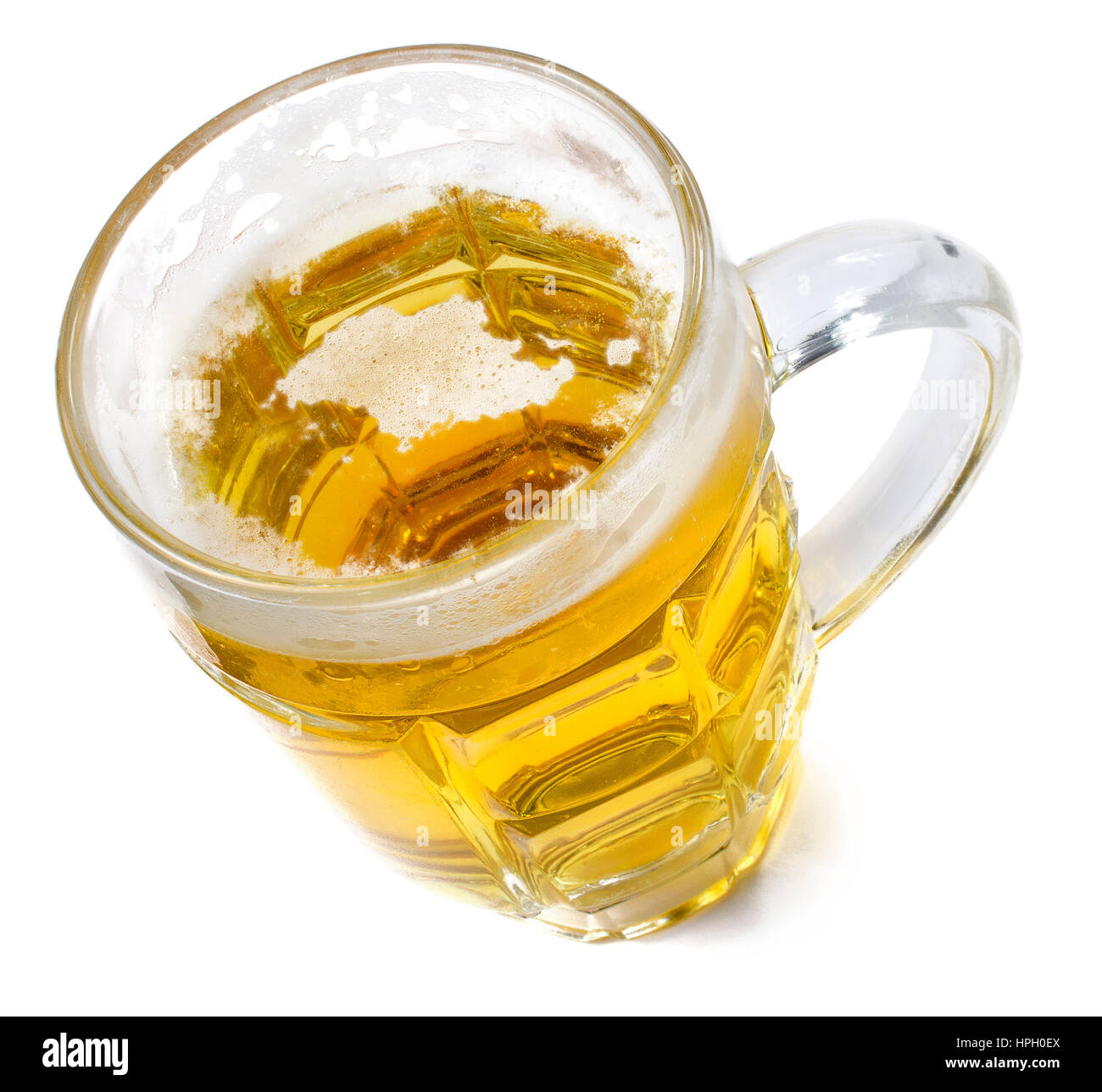 Beer head in the shaped of Singapore and a beer.(series Stock Photo - Alamy