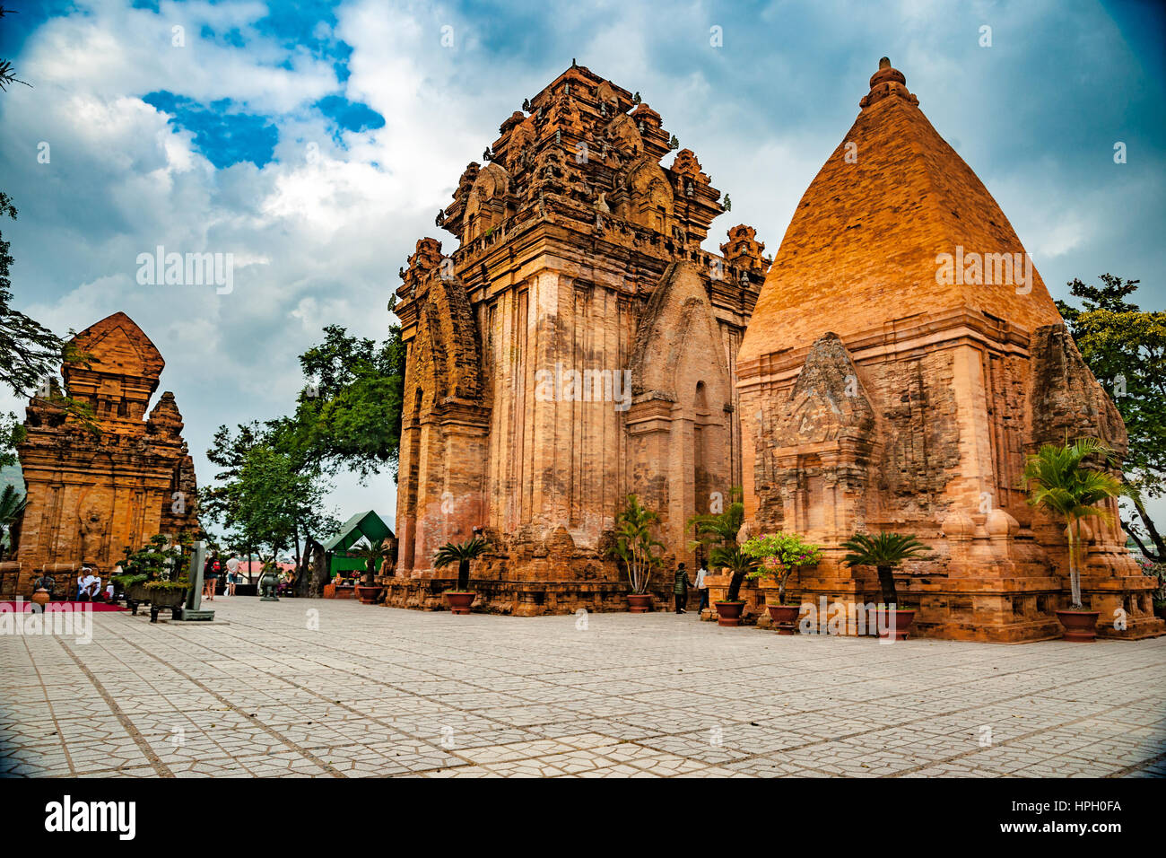 The towers of Po Nagar near Nha Trang in Vietnam. Towers were built by ...