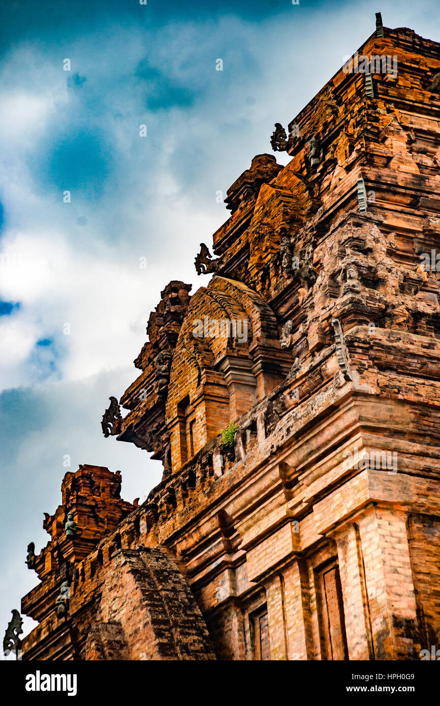 The towers of Po Nagar near Nha Trang in Vietnam. Towers were built by ...