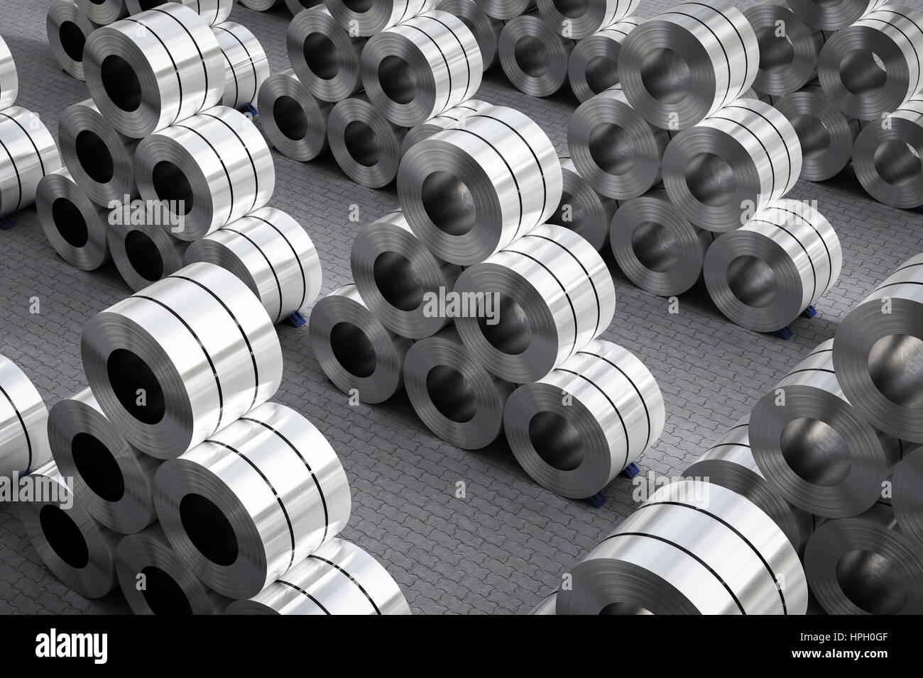 3d rendering roll of steel sheet in factory Stock Photo - Alamy