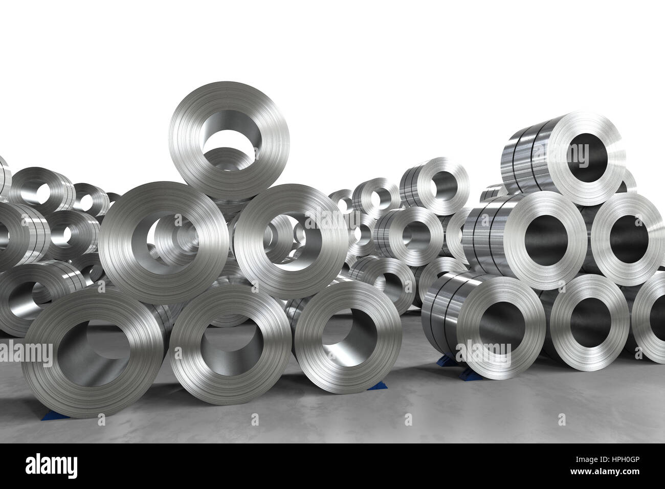 3d rendering roll of steel sheet in factory Stock Photo - Alamy