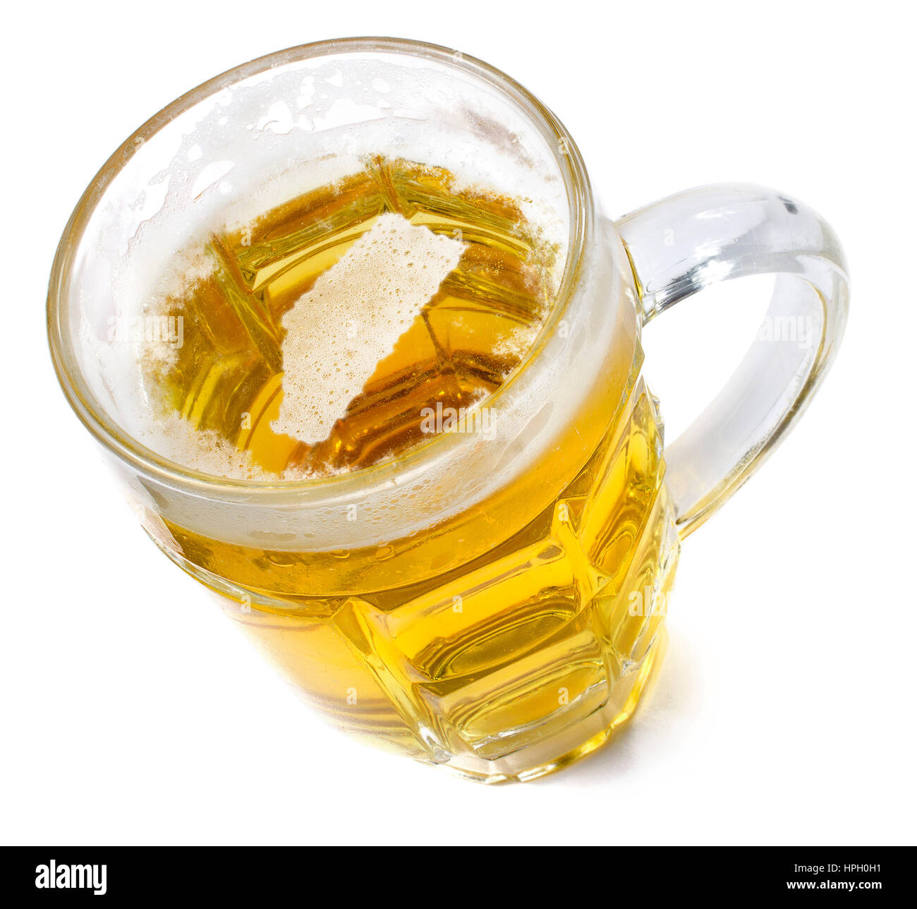 Beer head in the shaped of Alberta and a beer.(series Stock Photo - Alamy
