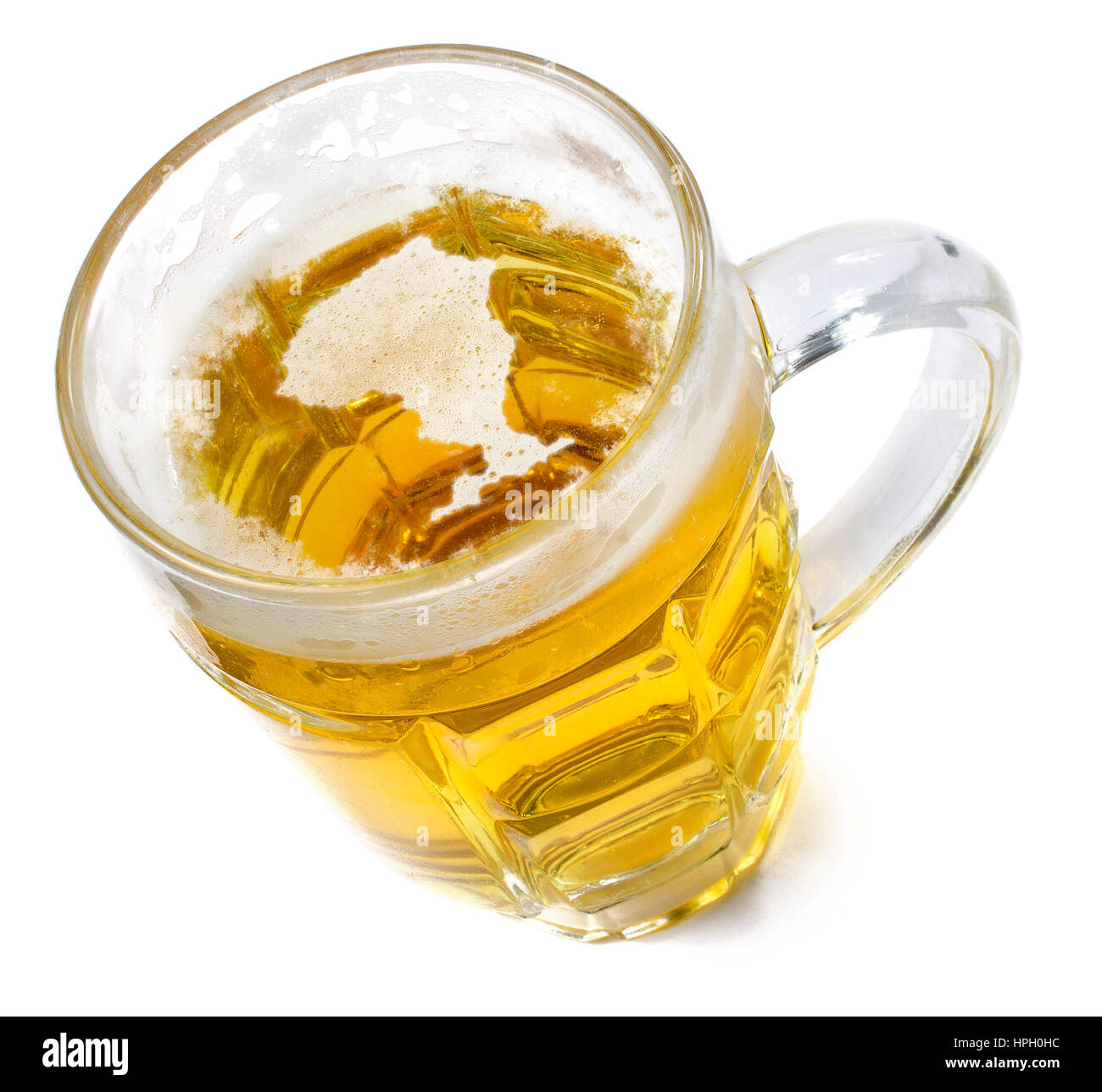 Beer head in the shaped of Ontario and a beer.(series Stock Photo - Alamy