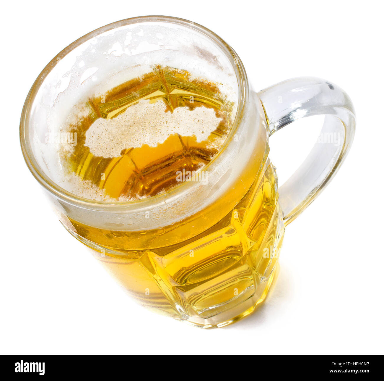 Beer head in the shaped of Slovakia and a beer.(series Stock Photo - Alamy